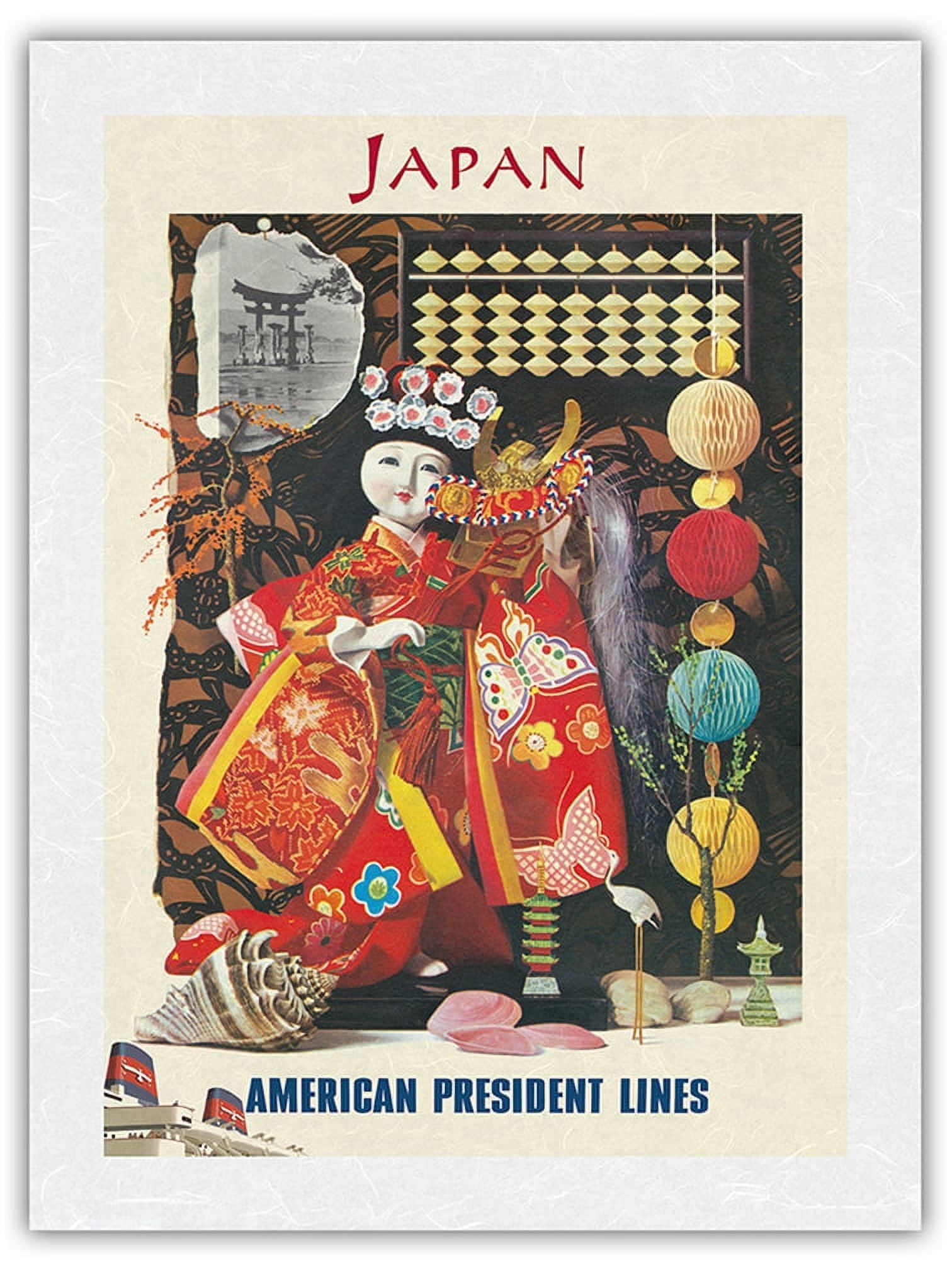 Japan - S. S. President Wilson - American President Lines - Vintage ...