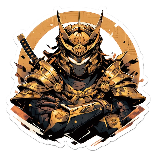 Japan Samurai Warrior Sticker Phone Decal Water Bottle Stickers Car ...