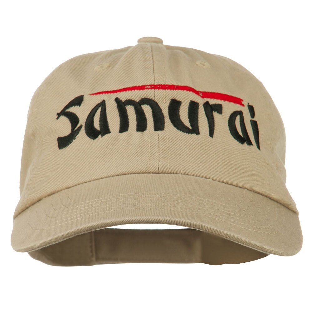 Japan Samurai with Sword Embroidered Pet Spun Cap - Khaki OSFM ...