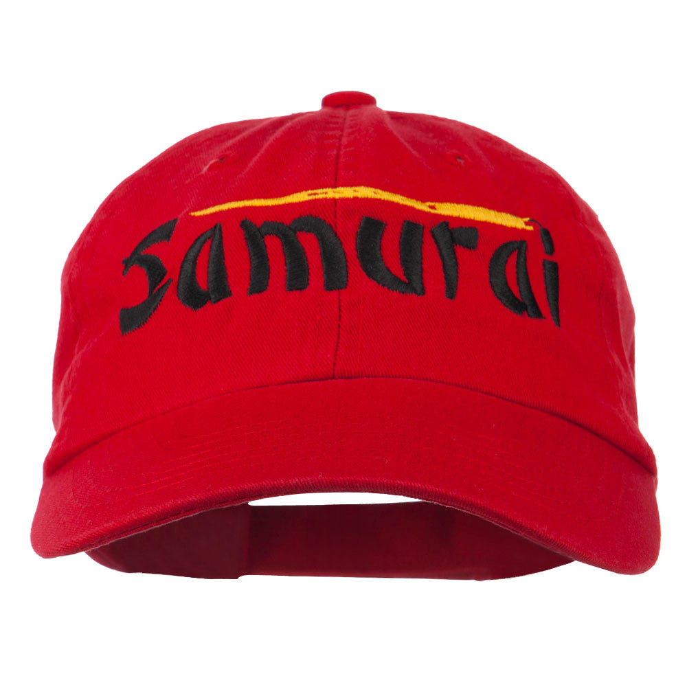 Japan Samurai with Sword Embroidered Pet Spun Cap - Red OSFM - Walmart.com