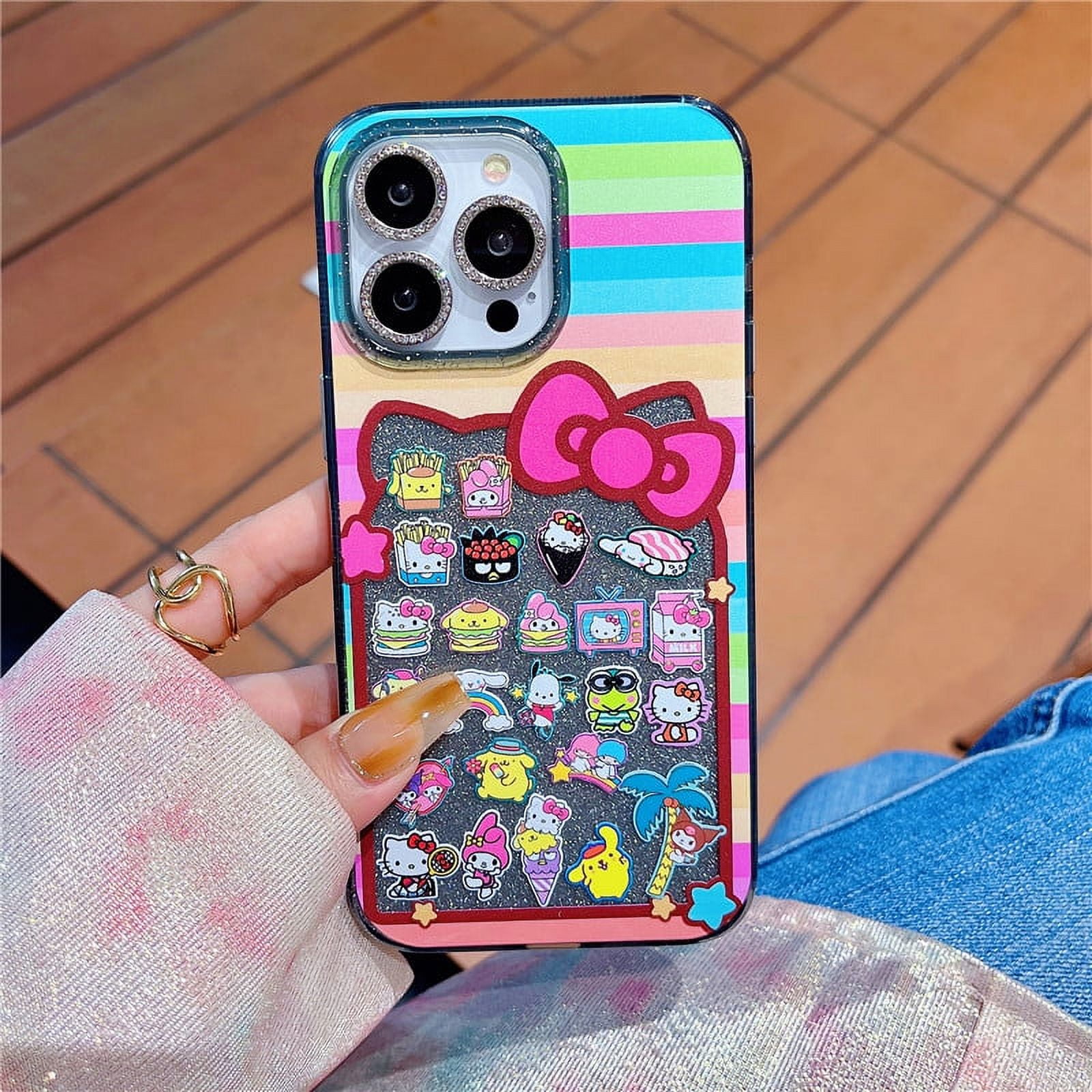Japan Sanrio Shiny Cartoon Phone Case For iPhone 13 14 15 Pro Max ...