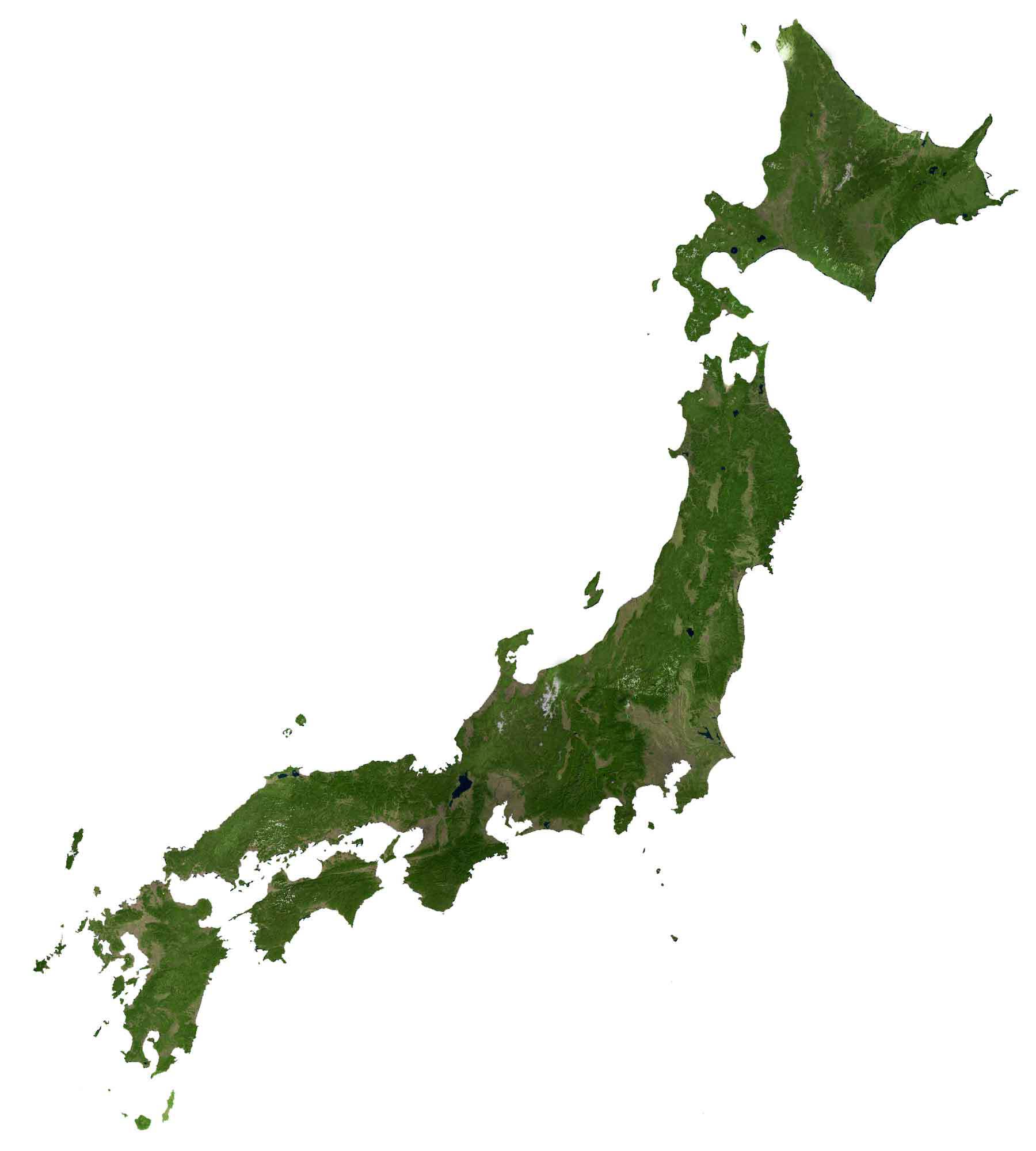 Japan Satellite Map GLOSSY POSTER PICTURE PHOTO PRINT BANNER ...