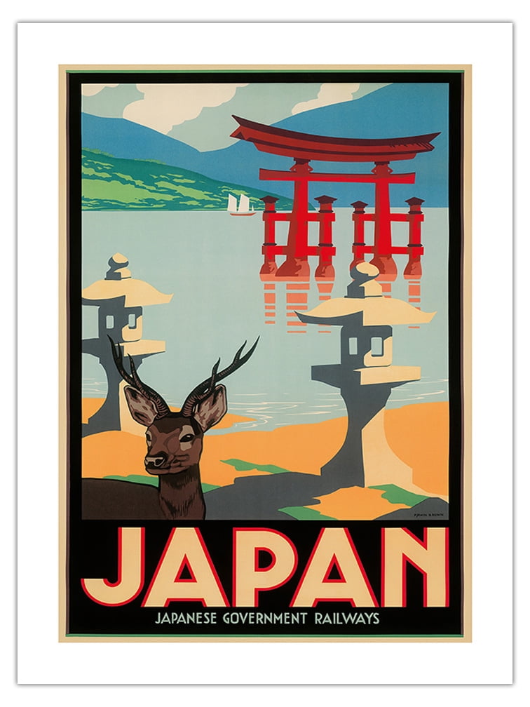 Japan - Shinto Shrine in Hakone Japan - Japanese Government Railways ...