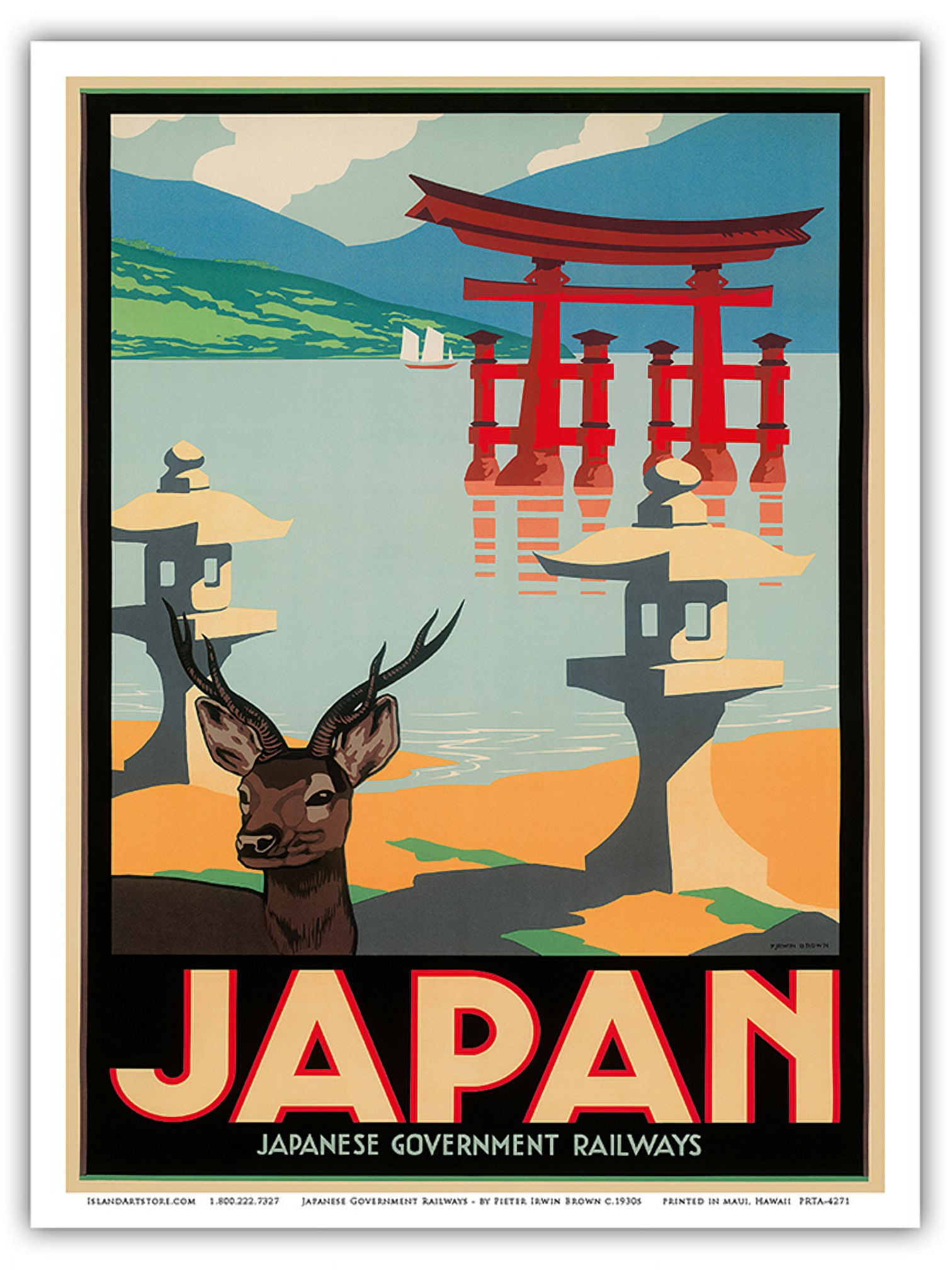 Japan - Shinto Shrine in Hakone Japan - Japanese Government Railways ...