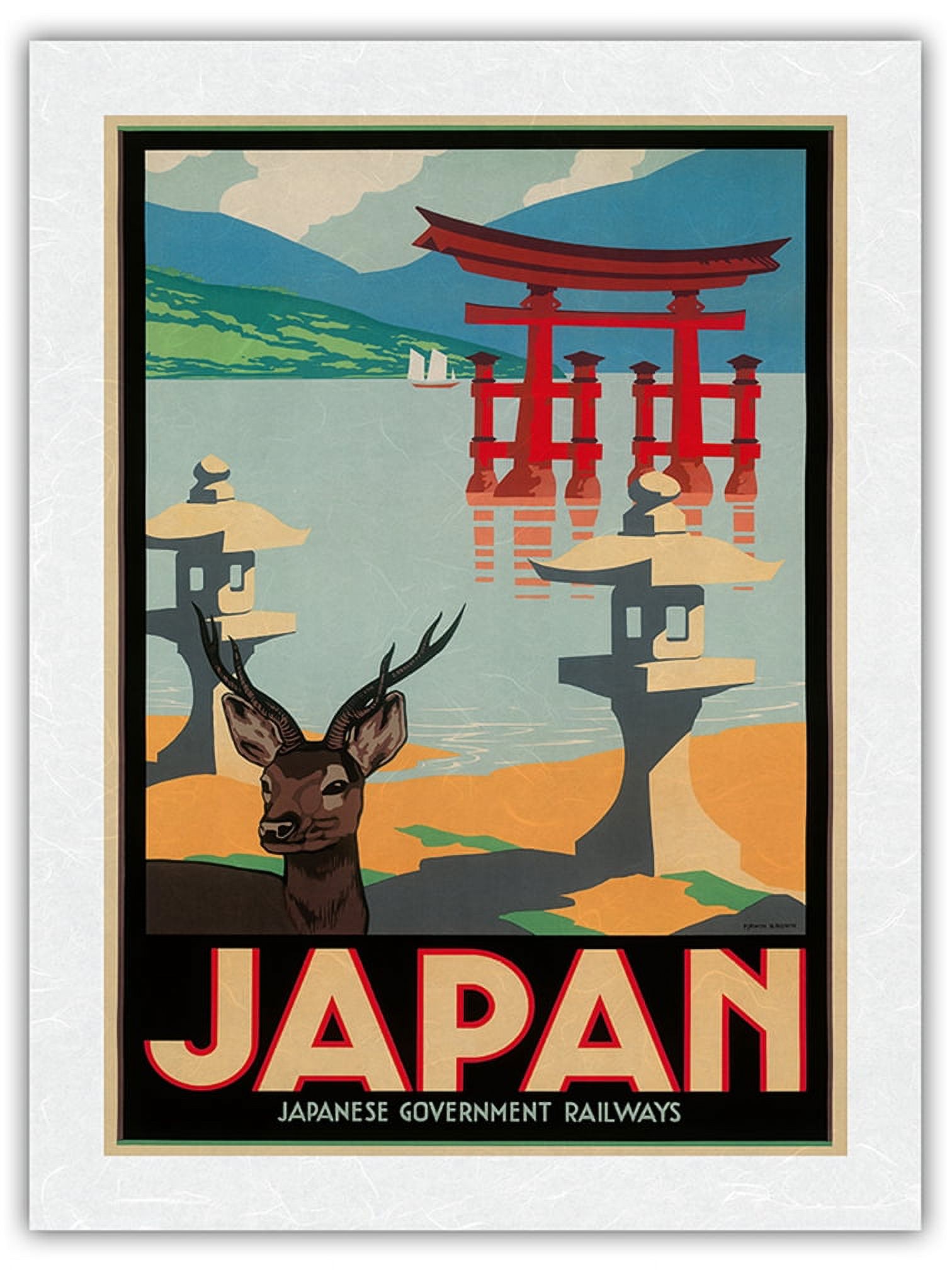 Japan - Shinto Shrine in Hakone Japan - Japanese Government Railways ...