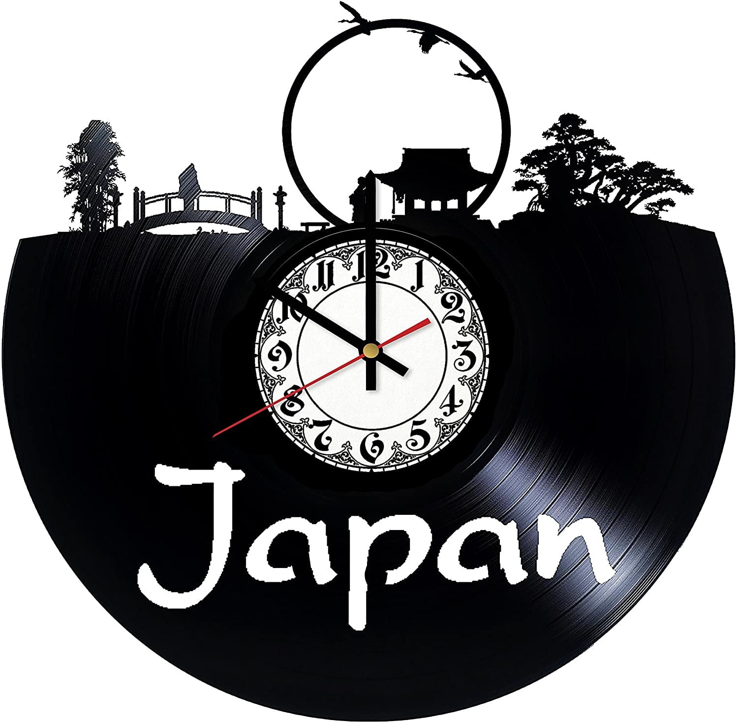 Japan Style Vinyl Record Wall Clock Japan Wall Clock Home Decor Japan ...