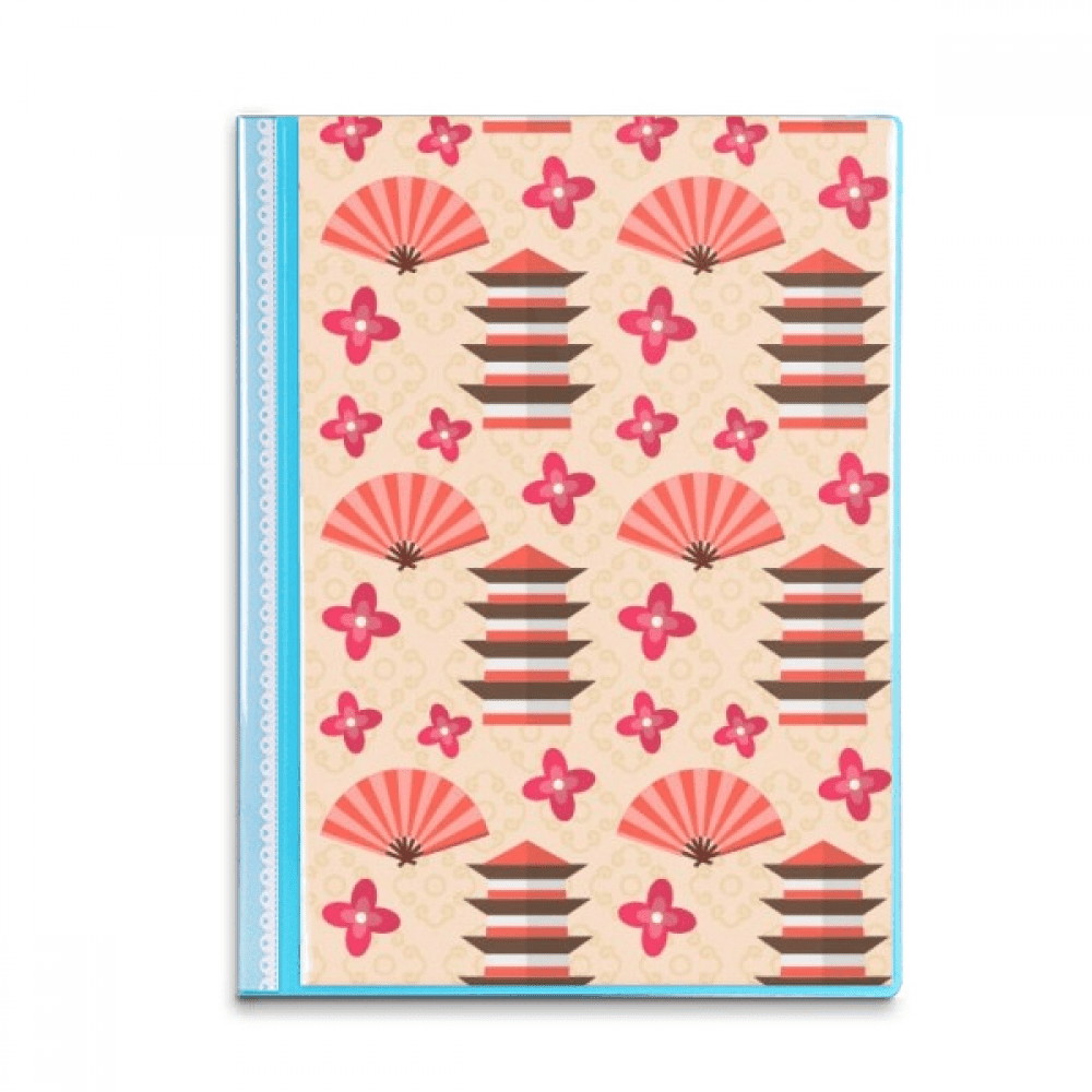 Japan Temple Tower Fan Sakura Book Sheet Protectors Portfolio Binder ...