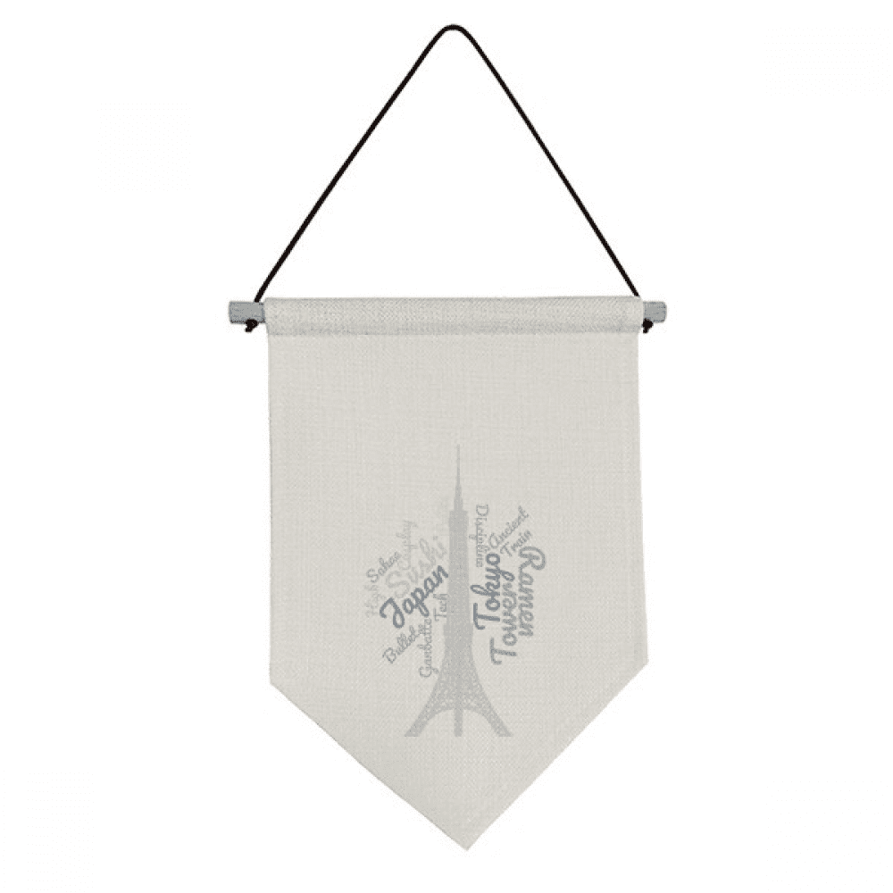Japan Tokyo Tower Landmark Wordcloud Canvas Flag Hanging Wall Art Decor ...
