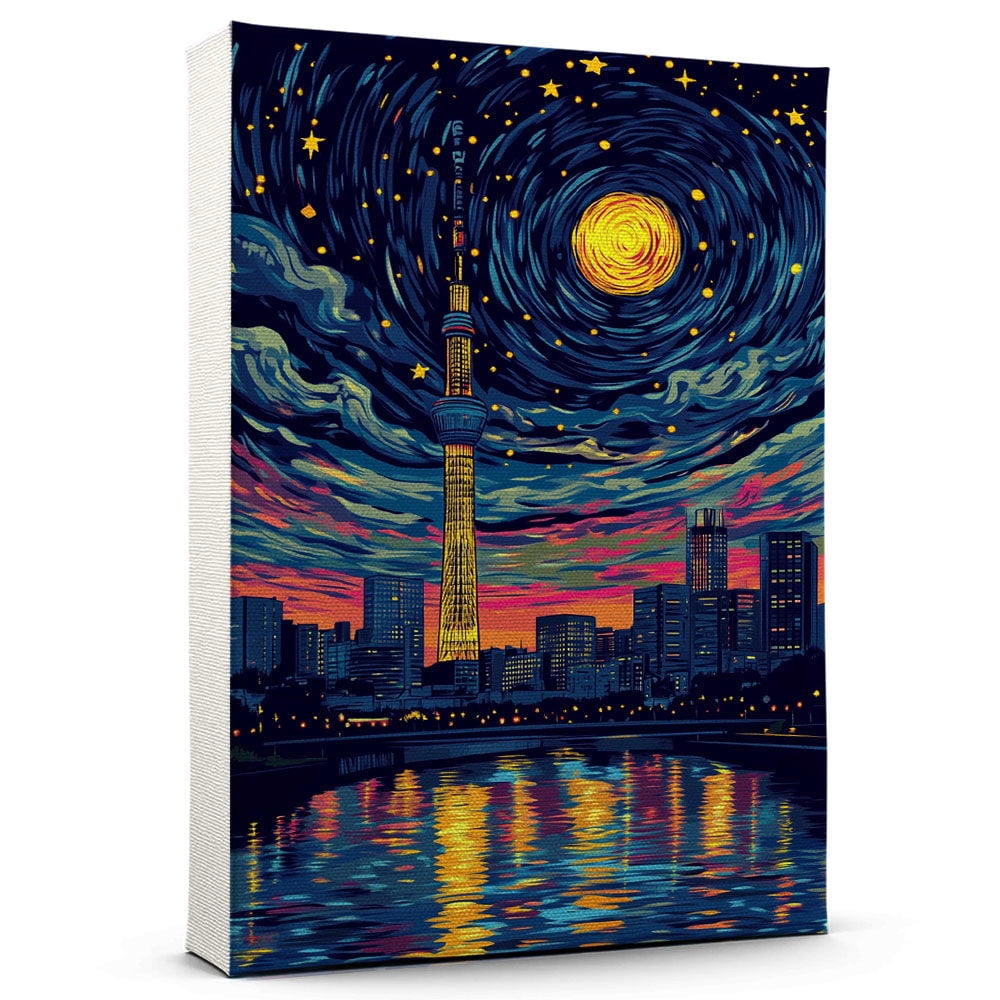 Japan Travel Starry Night Canvas Print, Japan Canvas Wall art, Japan ...