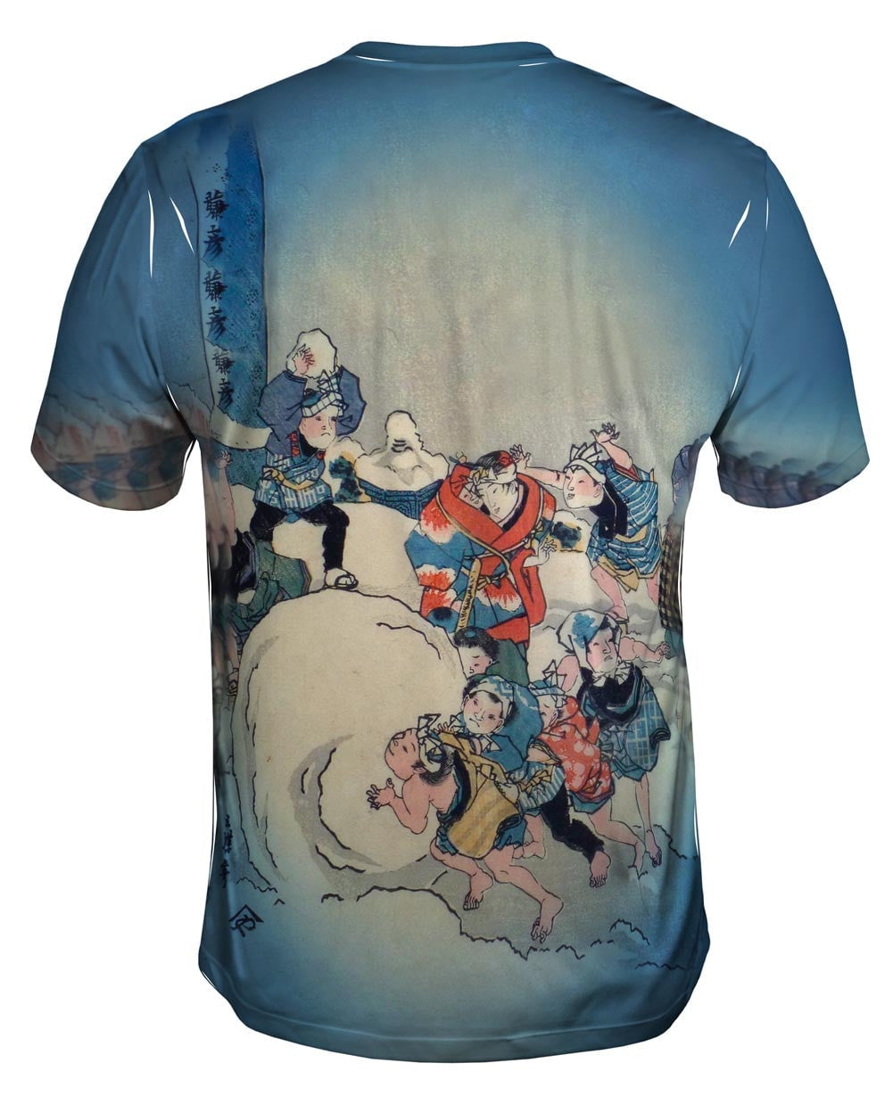 Japan - Utagawa Kuniteru - Snow Fight Mens T-Shirt All Over Print ...