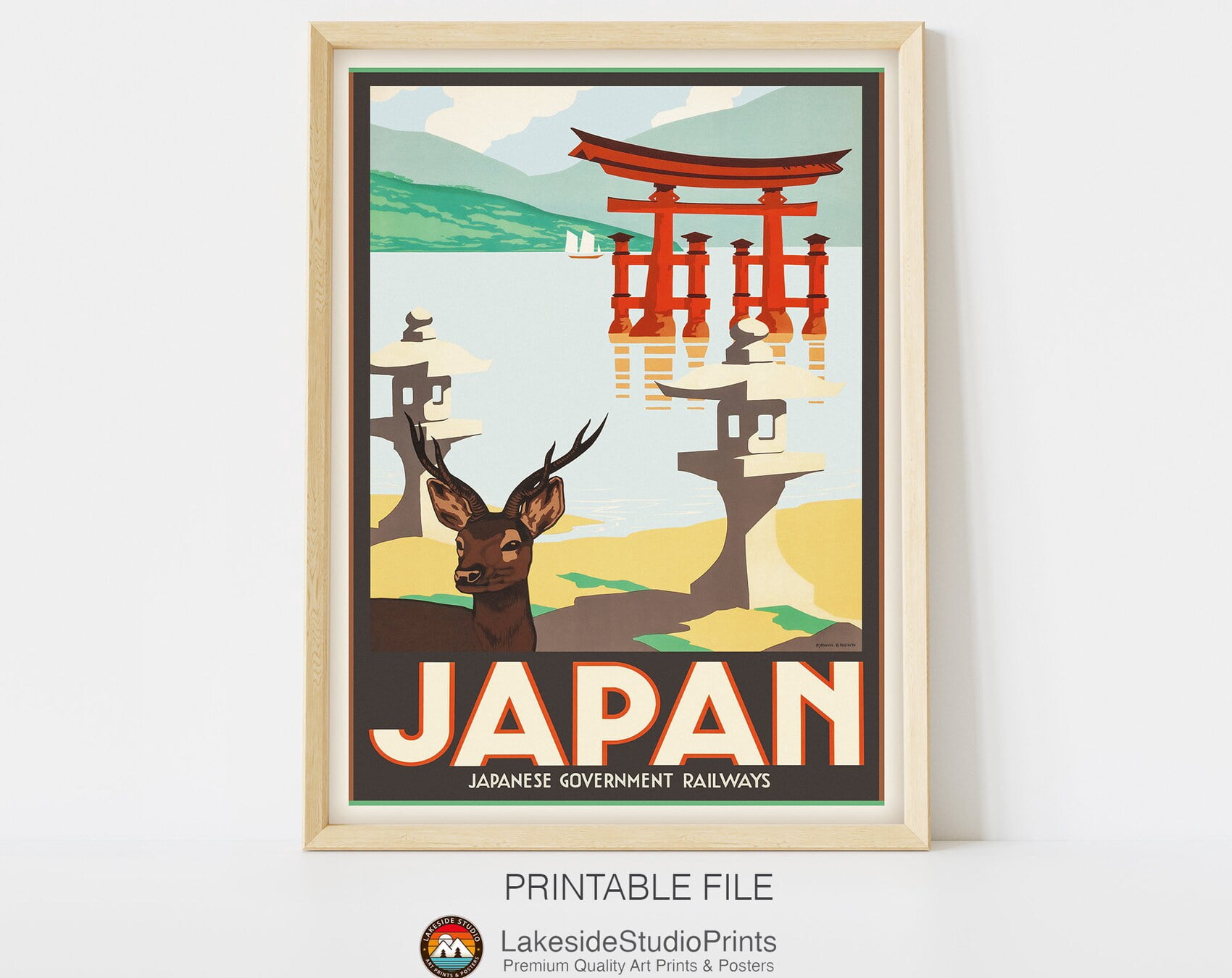 Japan Vintage Travel Poster, 24x36 UNFRAMED - Walmart.com