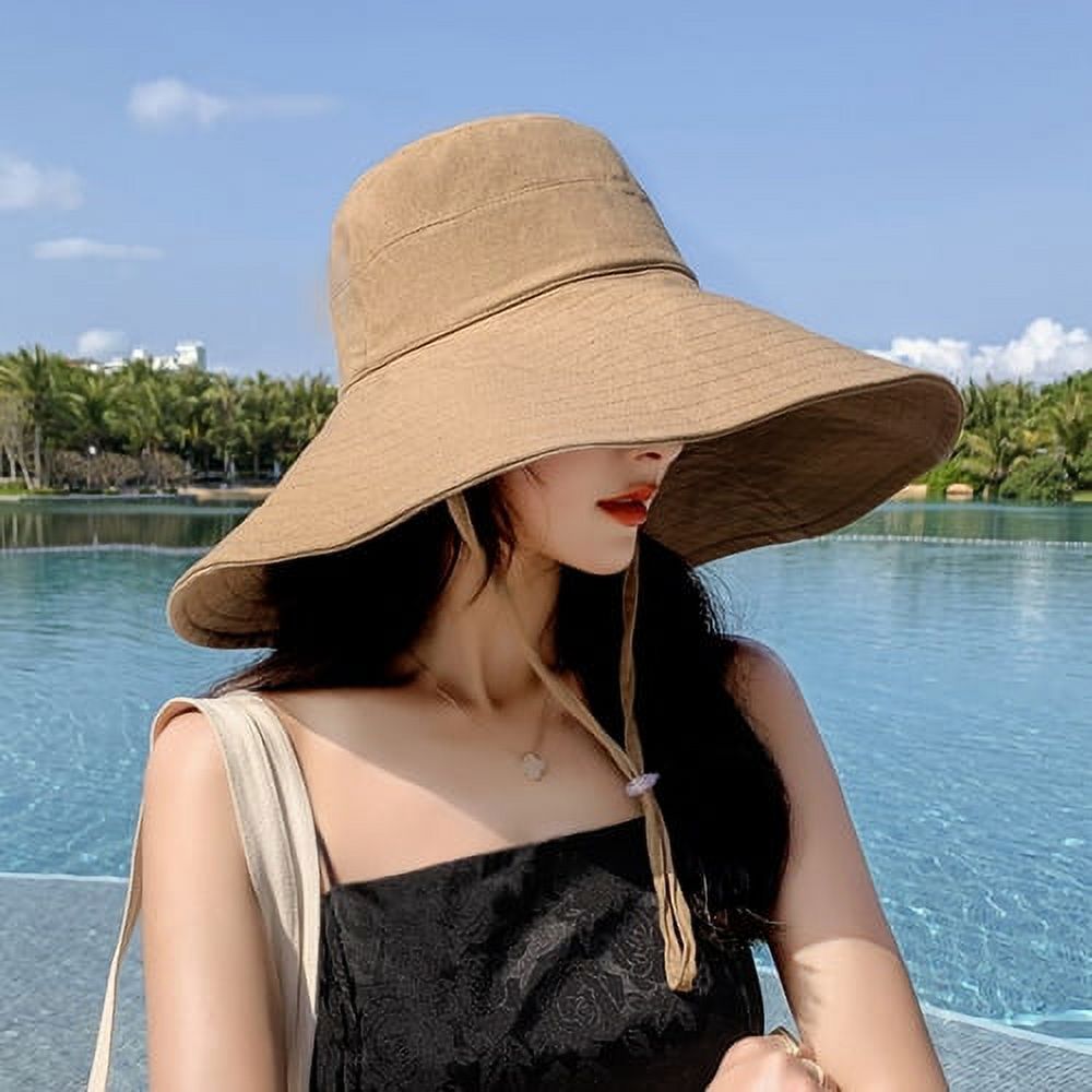Japan and South Korea Big Brim Hat Women's Spring and Summer Foldable ...