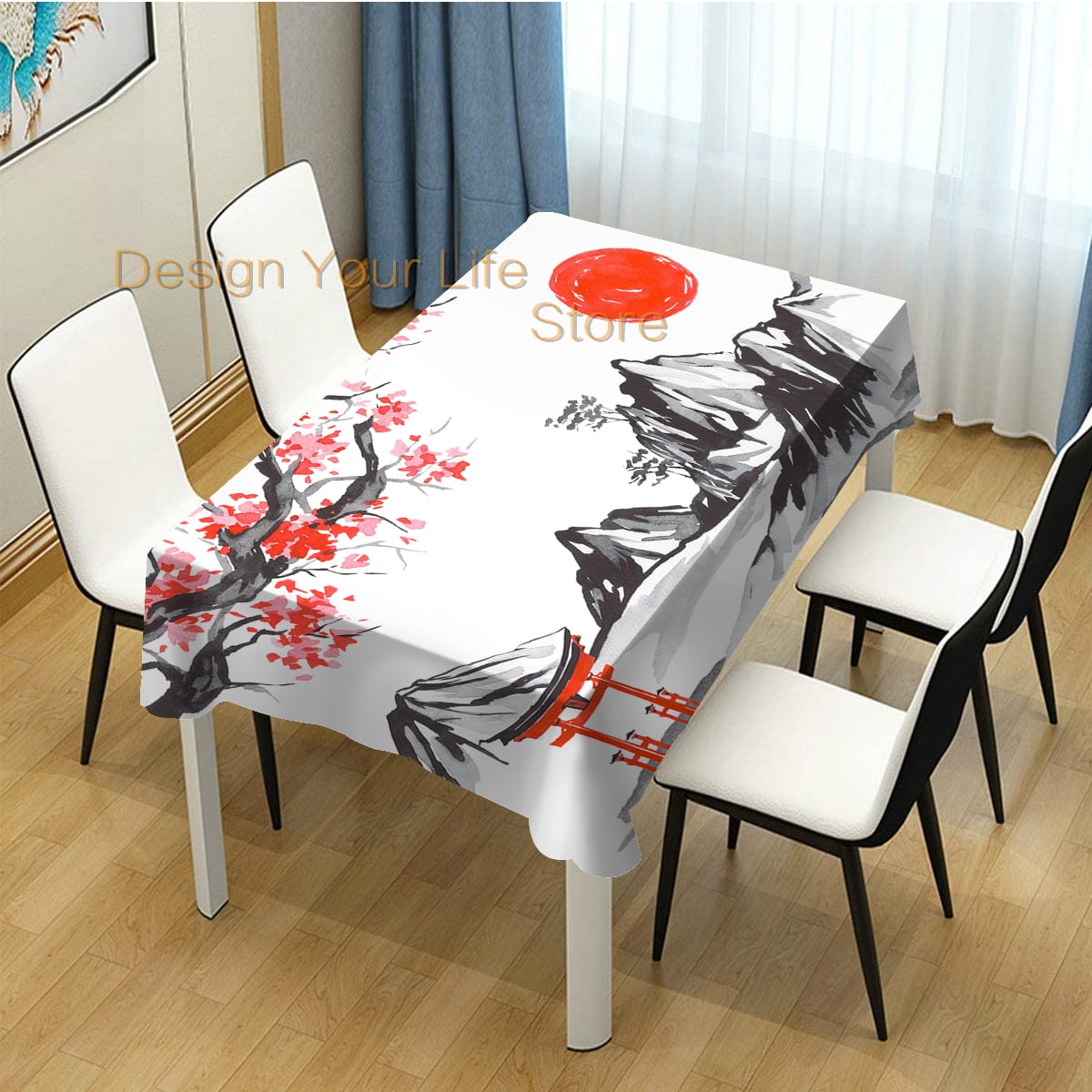Japan traditional sumi-e painting Home r Dining Room Kitchen Table ...