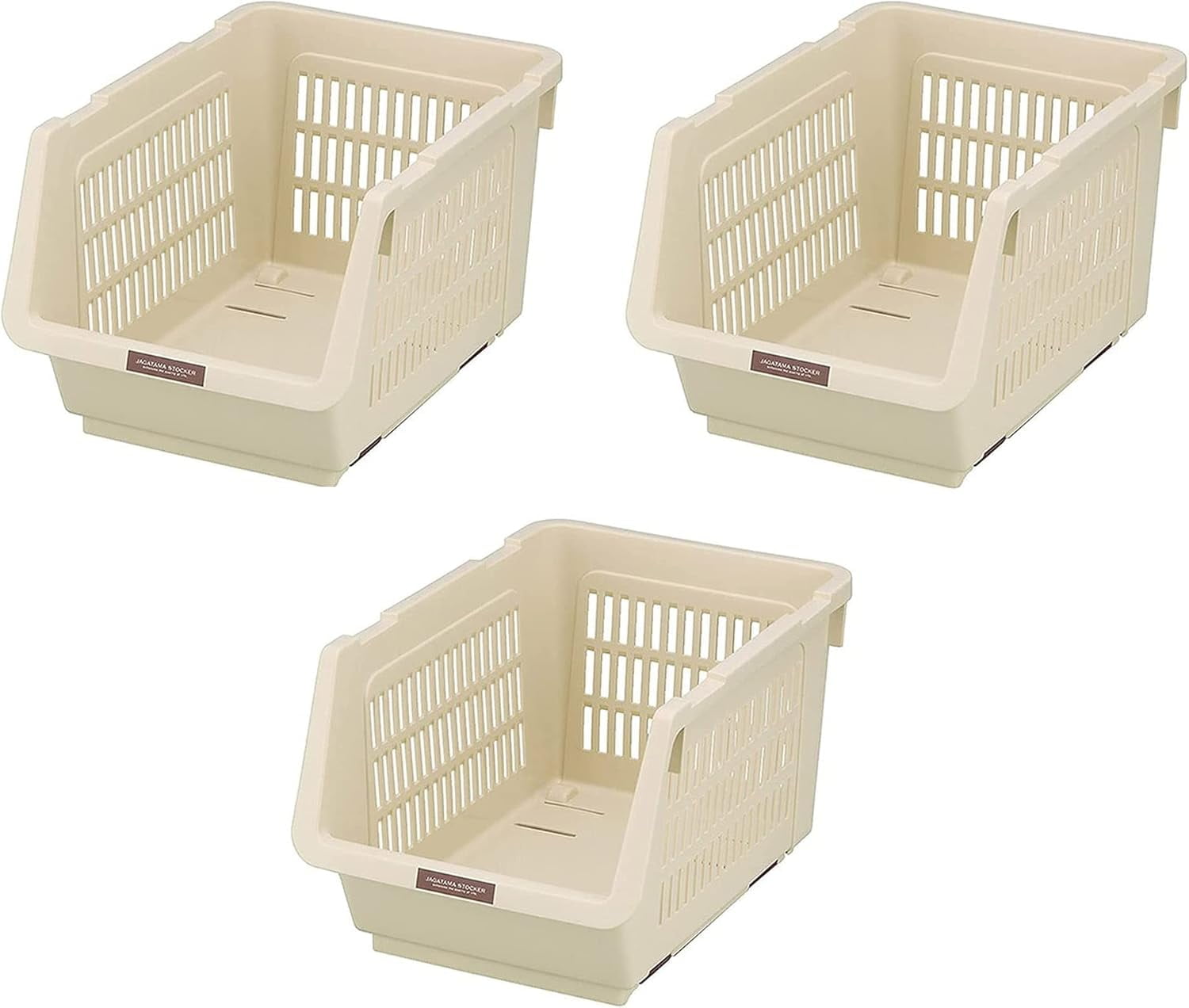 JapanBargain 3027x3, Set of 3 Japanese Stackable Storage Bin Kitchen ...