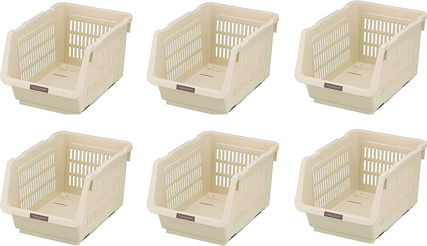 JapanBargain 3027x6, Set of 6 Japanese Stackable Storage Bin Kitchen ...