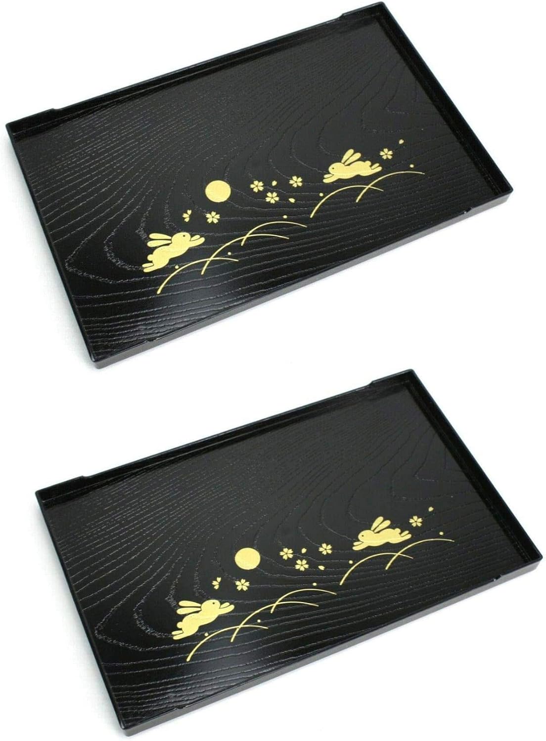JapanBargain, Japanese Small Serving Trays Plastic Lacqured Tea Trays ...