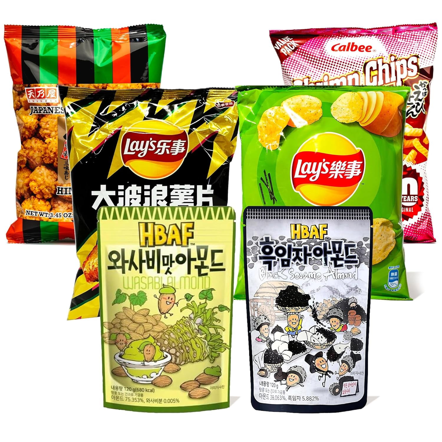 JapanCrate Asian Snack Favorites - 6-PC Asian Snack Box, Sweet & Savory ...