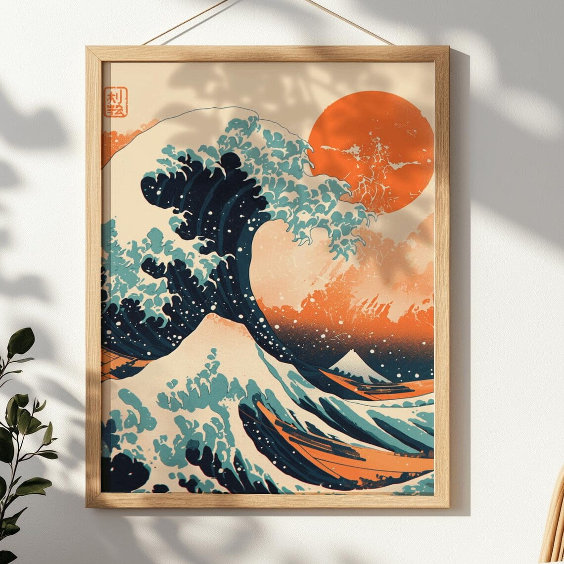 Japandi Wall Art, Japanese Wall Art, Modern Wall Art, Wave Print ...