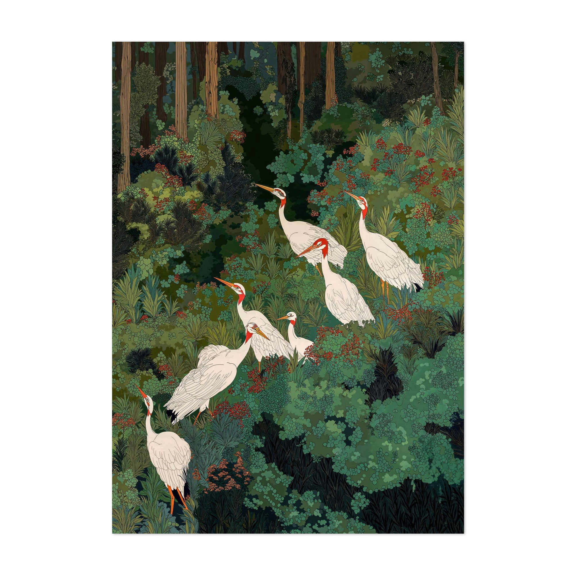 Japandi Wall Art Maximalist japanese chinoiserie Bird Wall Art wabi ...