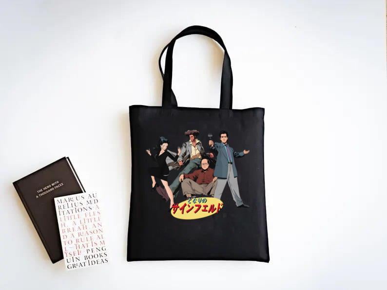 Japanese 90s Sitcom Seinfeld Classic Comedy TV Show Retro Fan Tote Bag ...