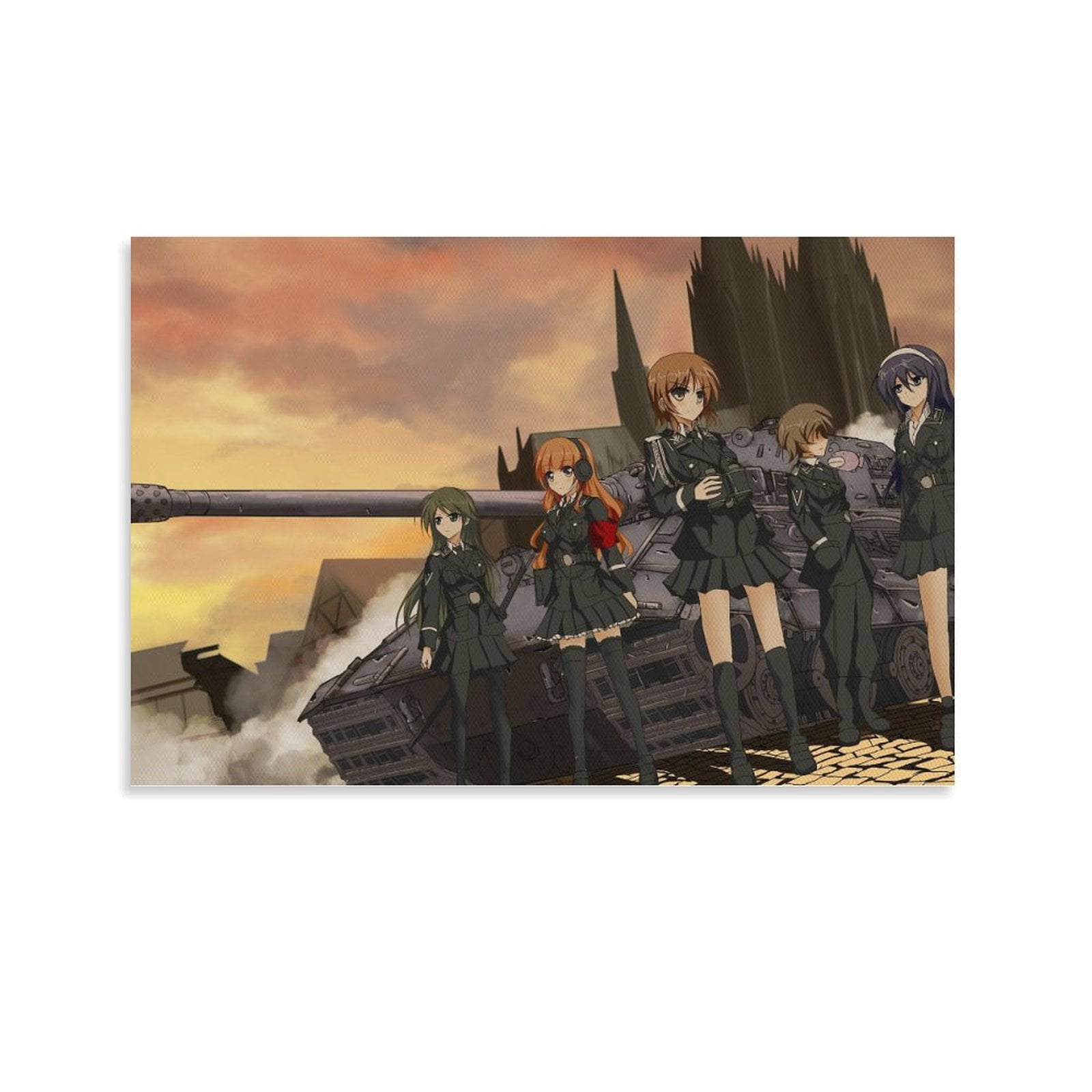 Japanese Action Anime Girls Und Panzer Poster Poster Decorative ...