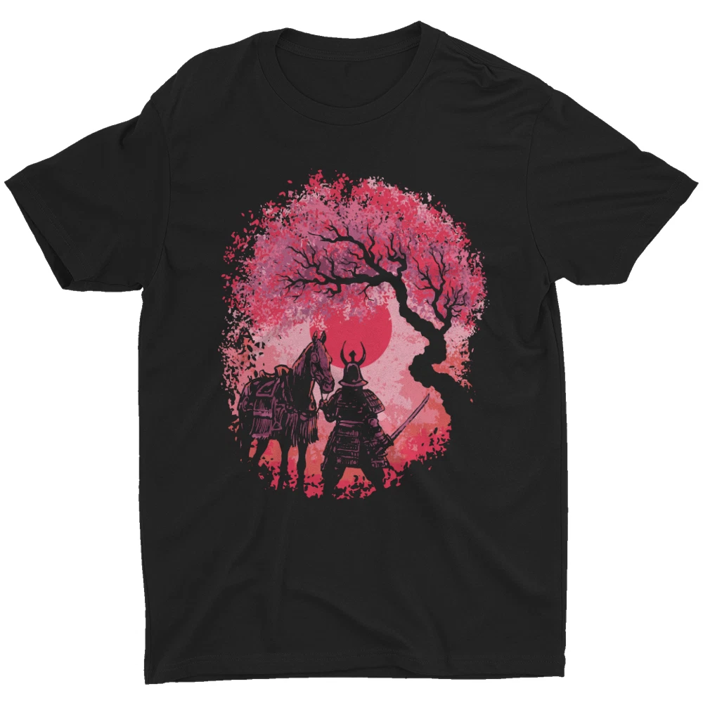 Japanese Ancient Samurai Warrior T-Shirt with Sakura Cherry Blossom ...