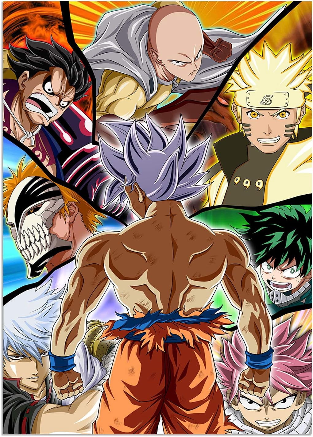 Japanese Anime Canvas Wall Poster Luffy MHA Print on Canvas Painting ...
