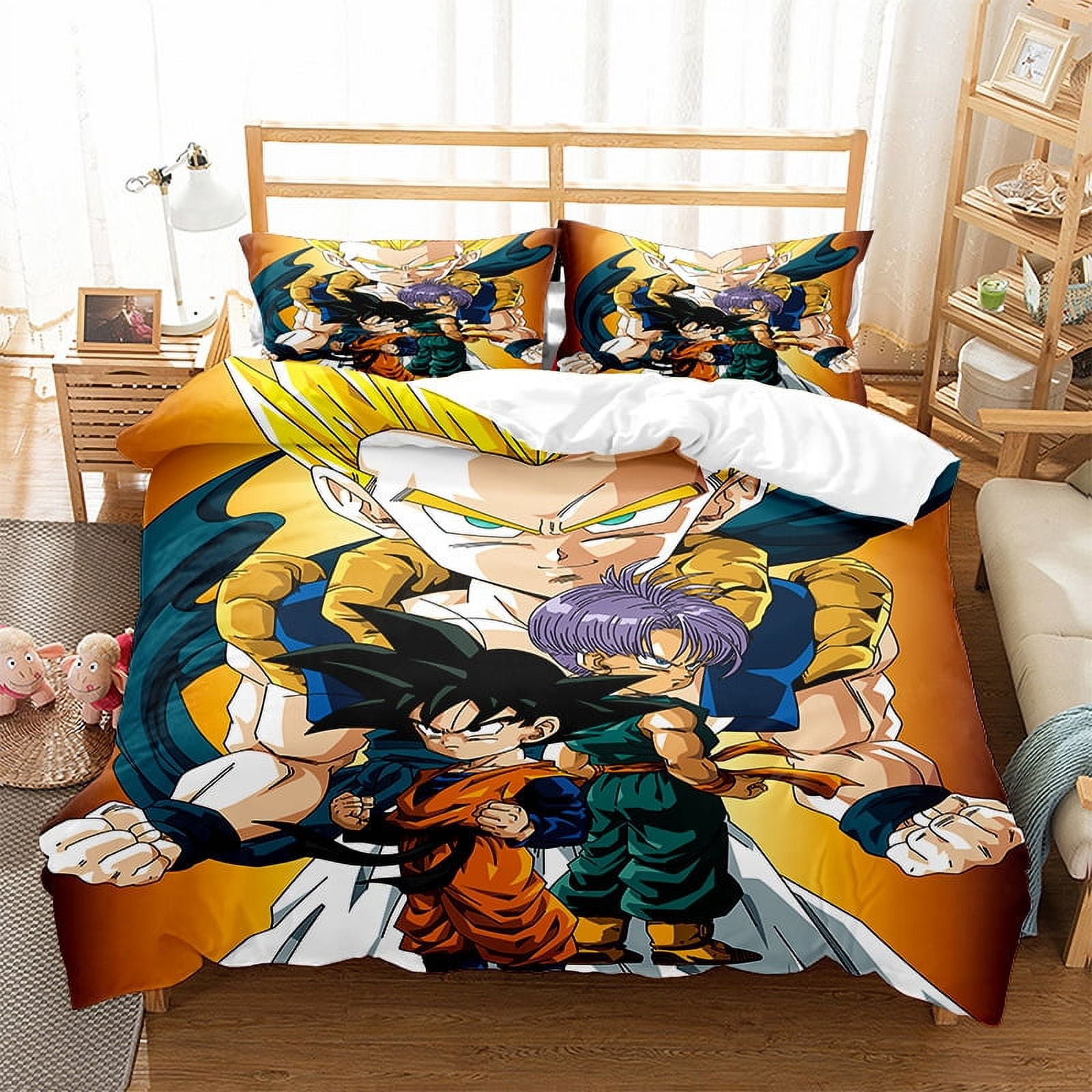 Japanese Anime Dragon Ball Bed Sets Classic Manga Goku Patterns Duvet