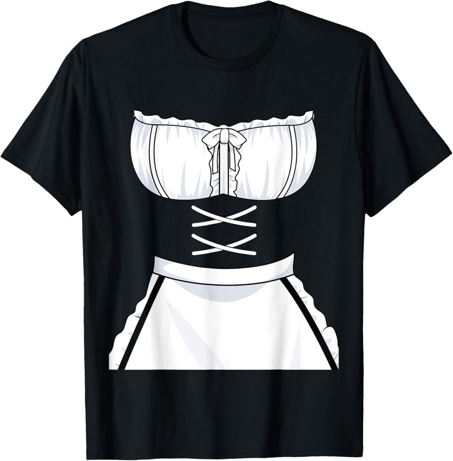 Japanese Anime French Apron - Maid Dress Cosplay Costume T-Shirt ...