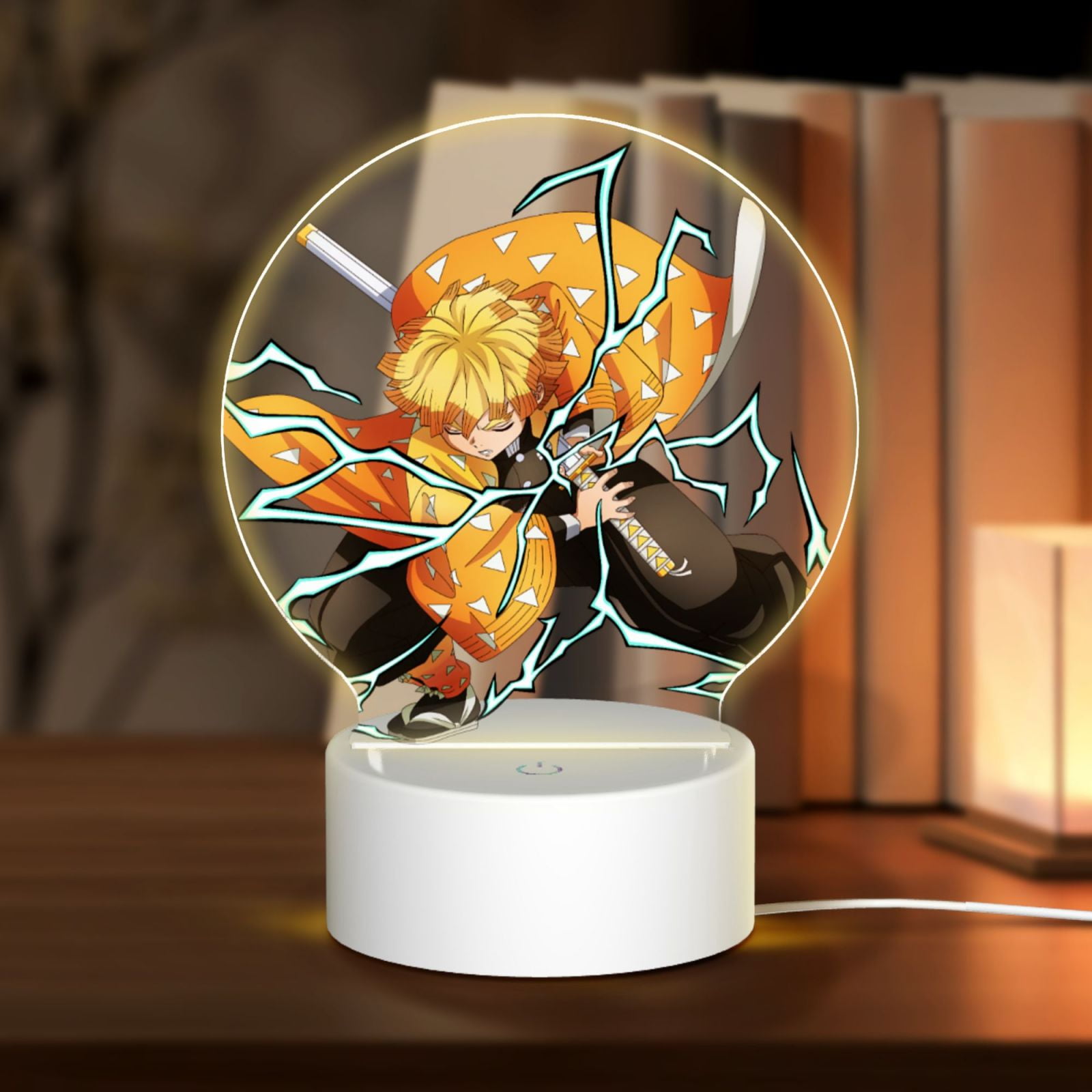 Japanese Anime Graphic Table Round Acrylic Demon Slayer Night Light ...