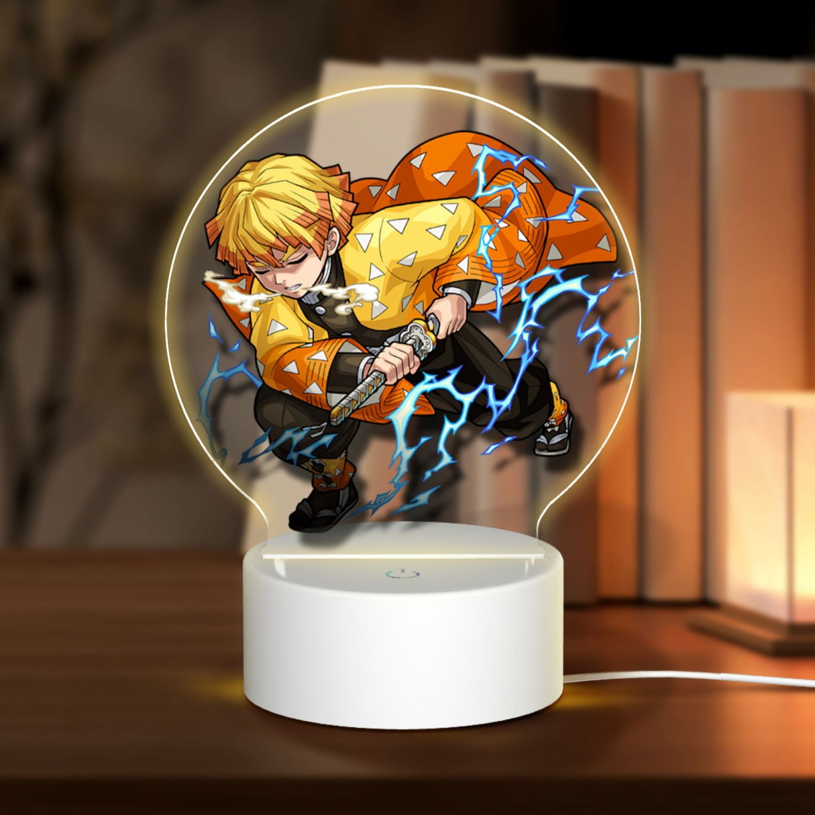 Japanese Anime Graphic Table Round Acrylic Demon Slayer Night Light ...