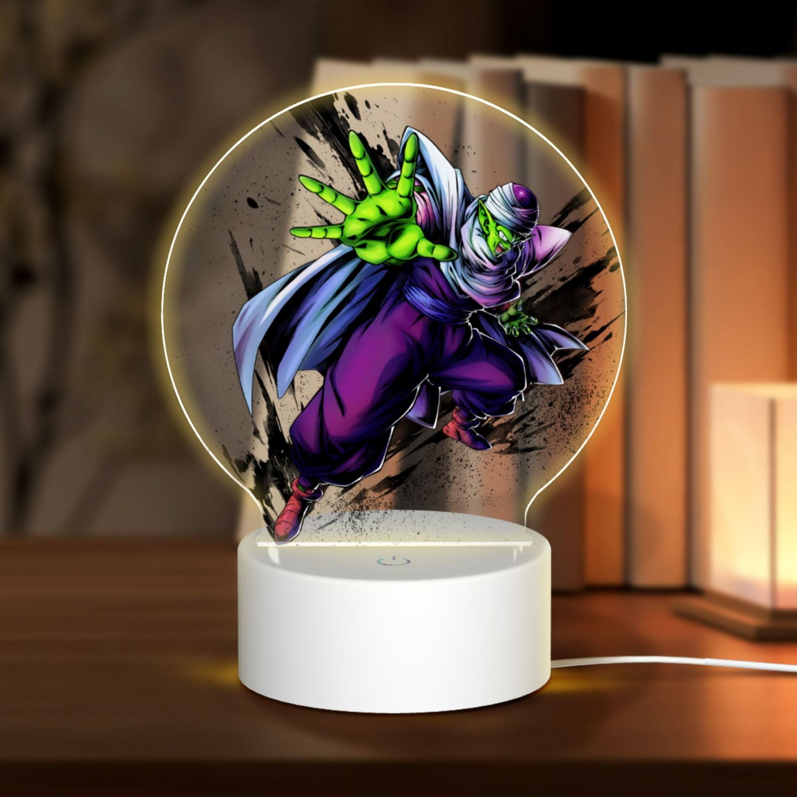 Japanese Anime Graphic Table Round Acrylic Dragon Ball Night Light With ...