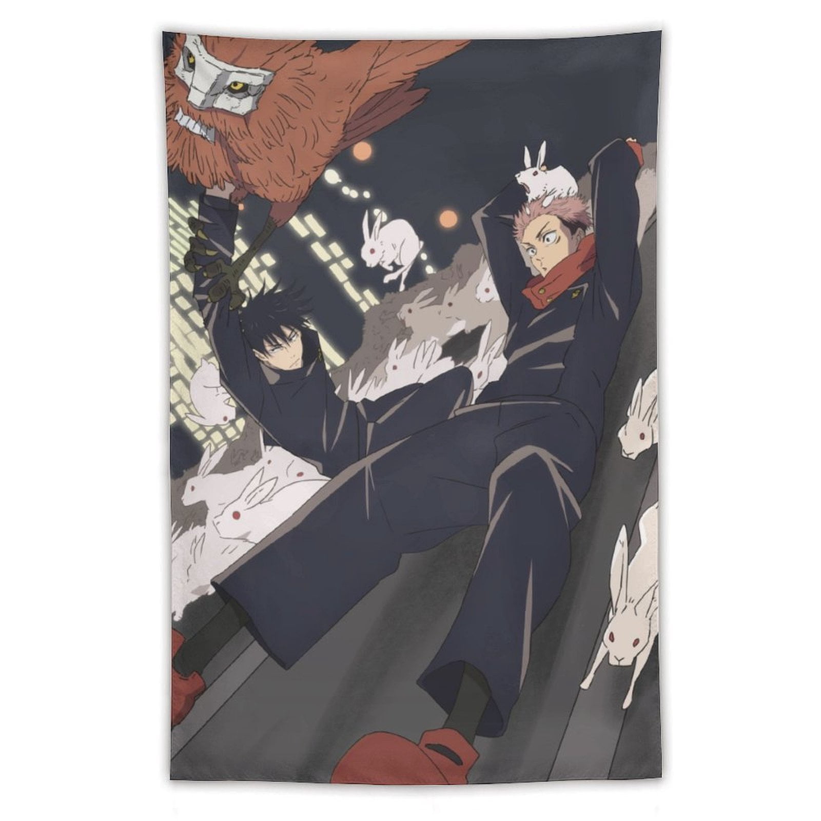 Japanese Anime JJK Large Wall Tapestry,Lightweight Soft Peach Skin ...