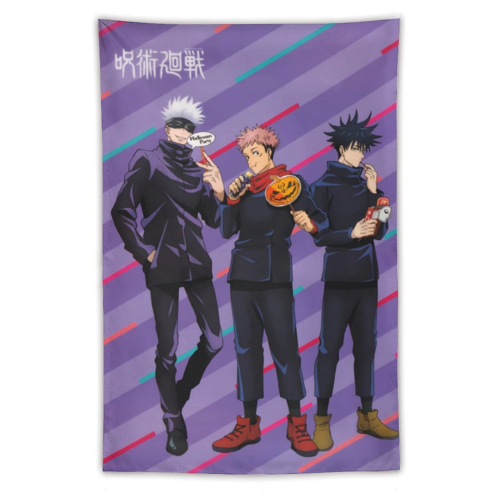 Japanese Anime JJK Large Wall Tapestry,Lightweight Soft Peach Skin ...