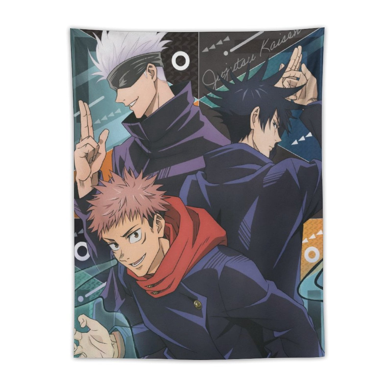 Japanese Anime JJK Large Wall Tapestry,Lightweight Soft Peach Skin ...