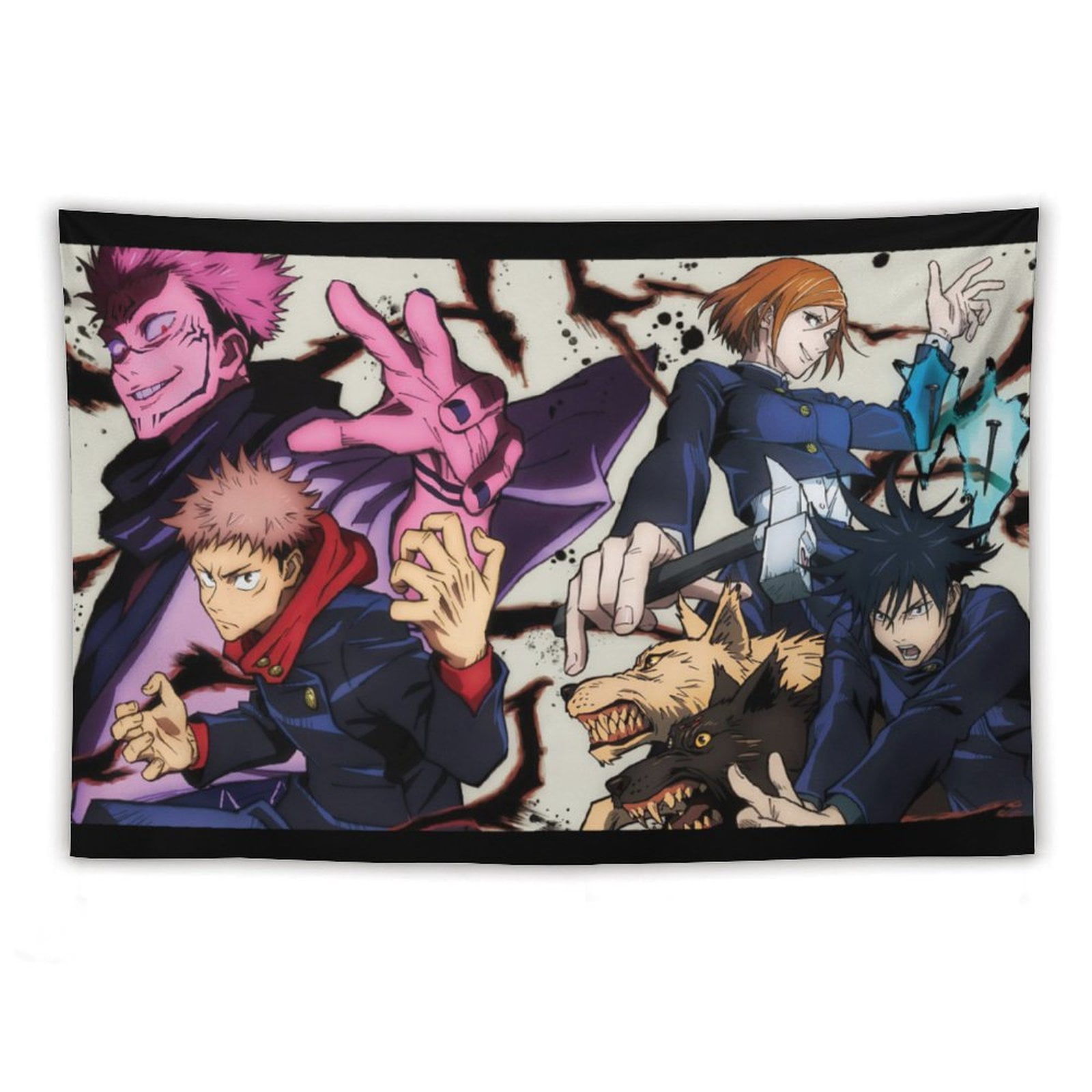 Japanese Anime JJK Large Wall Tapestry,Lightweight Soft Peach Skin ...