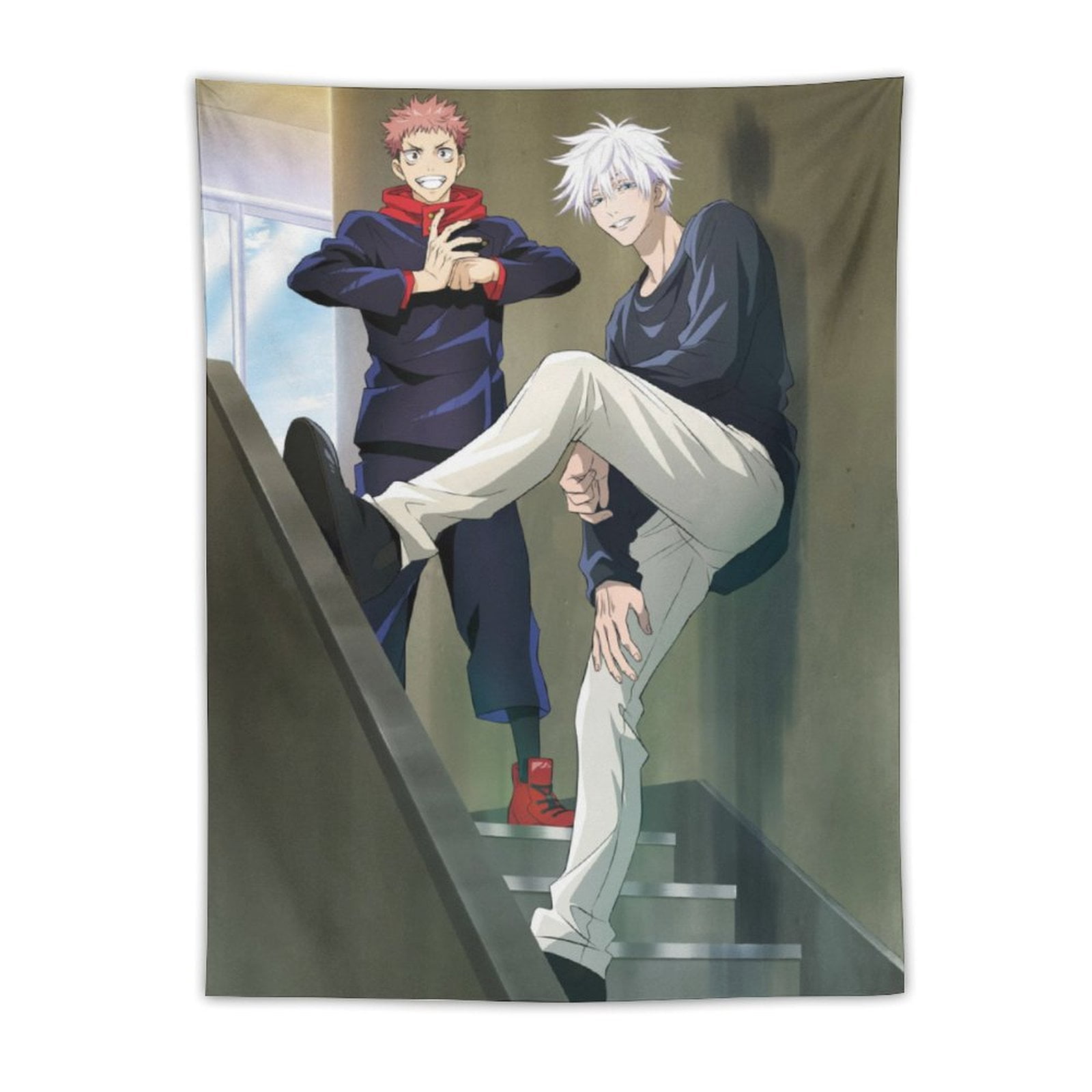 Japanese Anime JJK Large Wall Tapestry,Lightweight Soft Peach Skin ...