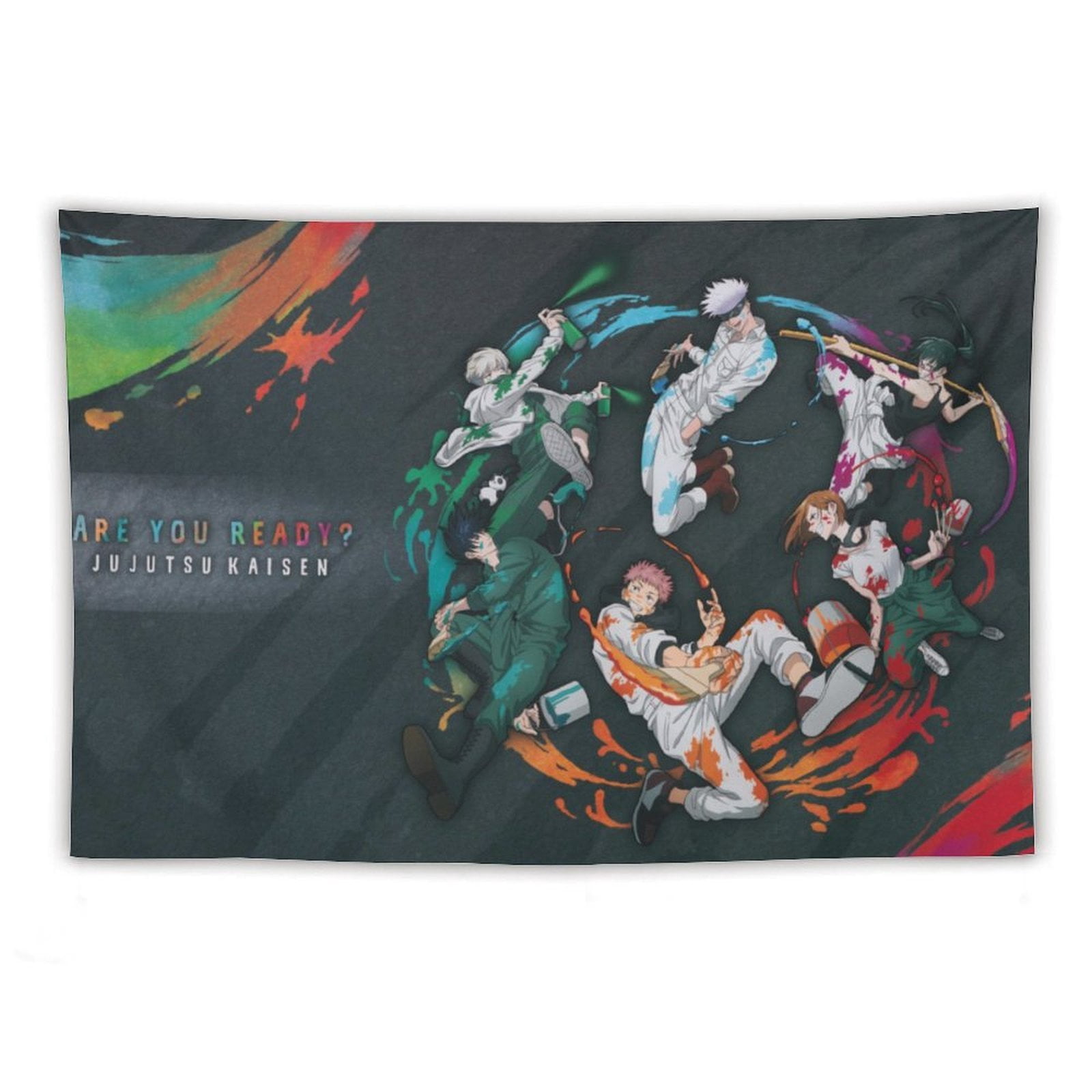 Japanese Anime JJK Large Wall Tapestry,Lightweight Soft Peach Skin ...