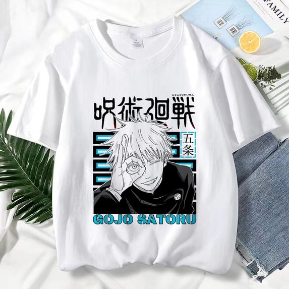 Japanese Anime Jujutsu Kaisen T Shirt for Men Gojo Satoru Print Graphic ...