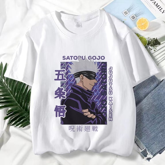 Japanese Anime Jujutsu Kaisen T Shirt for Men Gojo Satoru Print Graphic ...