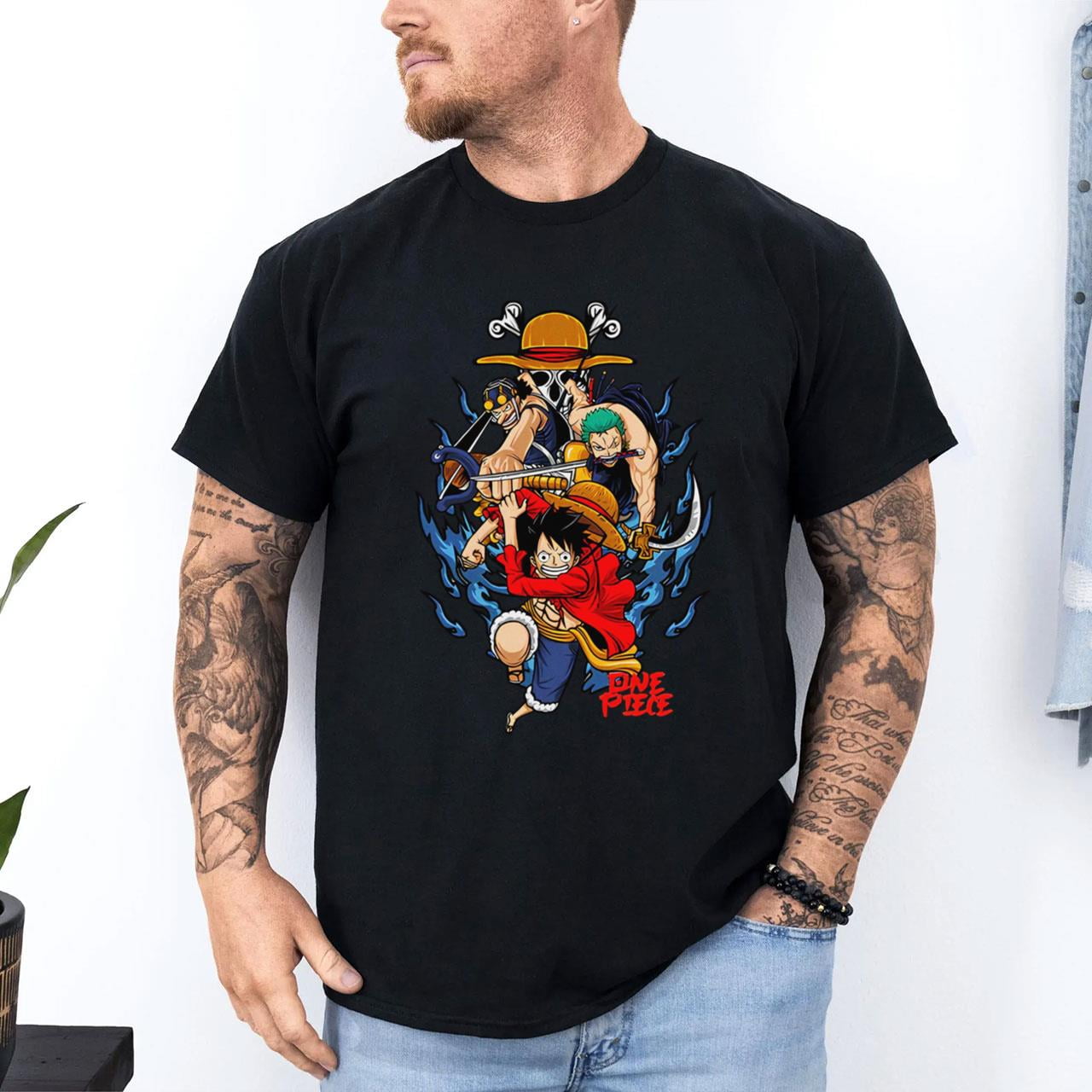 Japanese Anime Monkey D.Luffy One Piece Straw Hat Chibi Gear Graphic ...