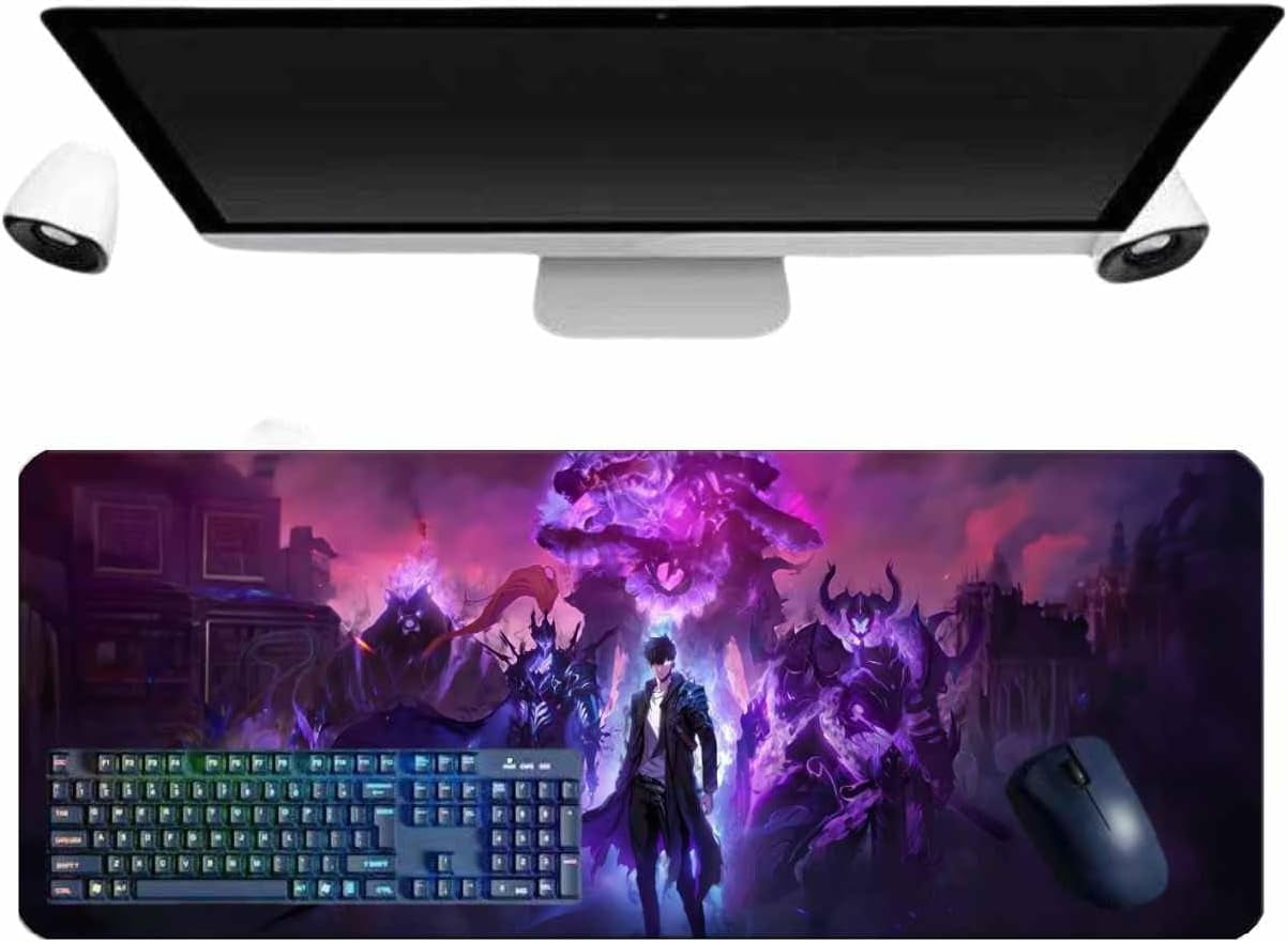 Japanese Anime Solo Leveling Large Mouse Pad, 31.5 x 11.8 x 0.12 inch ...