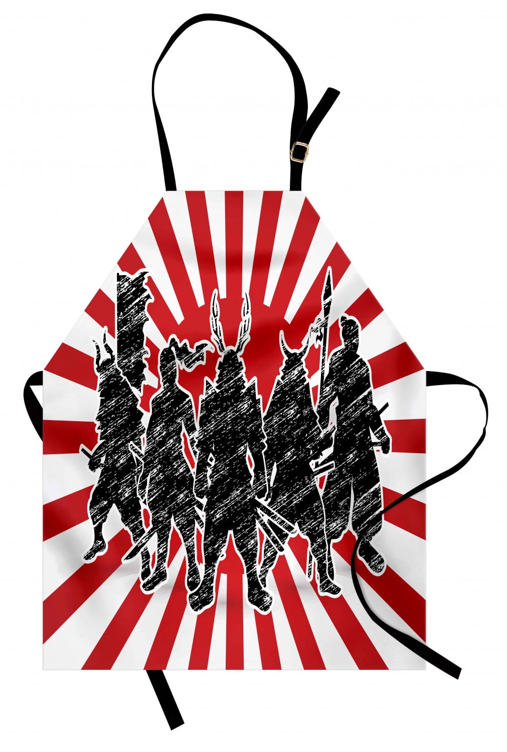 Japanese Apron Group of Samurai Ninja Posing and Getting Ready on ...