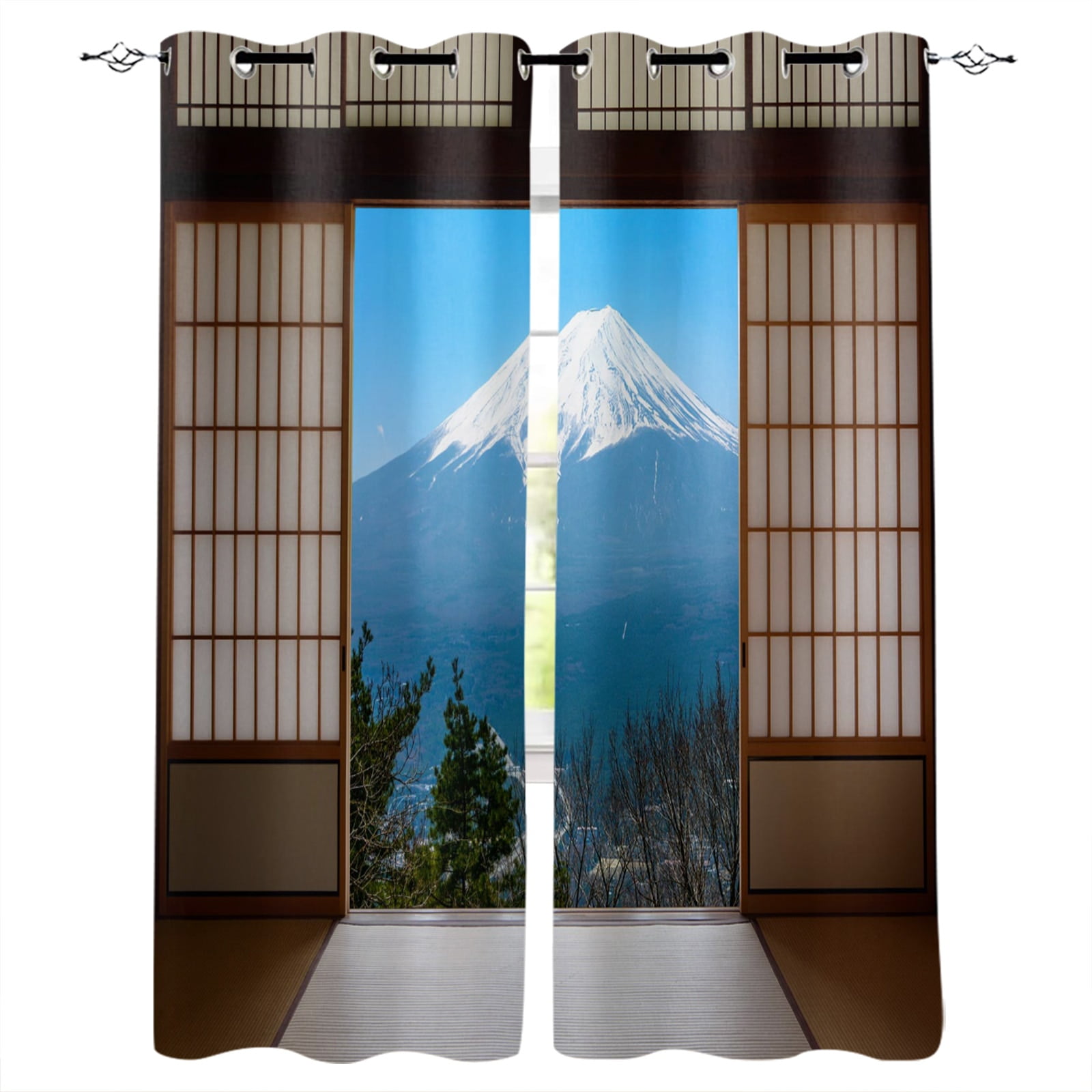 Japanese Architecture Modern Curtains For Living Room Bedroom Kitchen ...