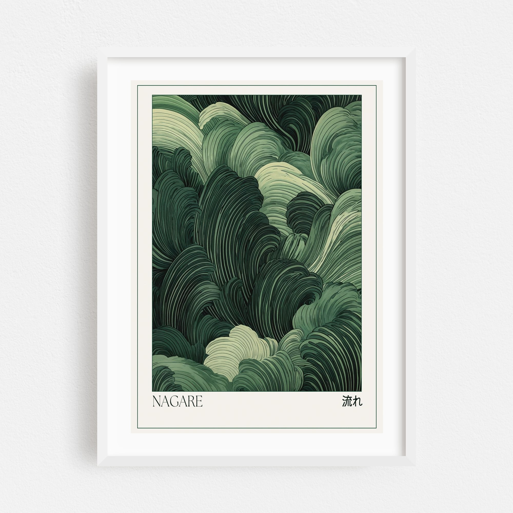 Japanese Art Abstract Painting Sage Green Wabi Sabi Wall Art japandi ...