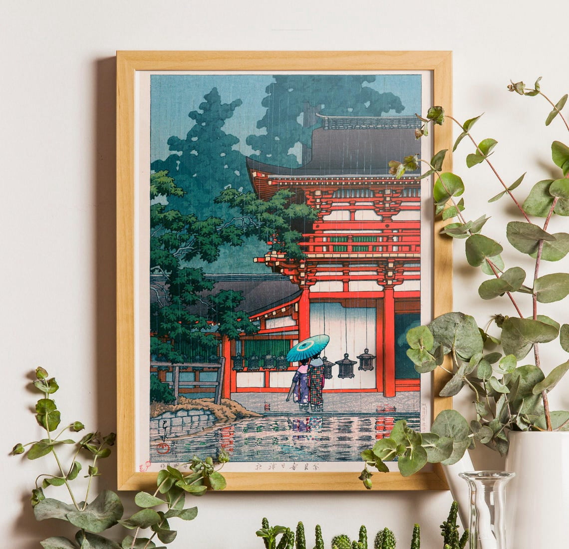 Japanese Art Poster, The Kasuga Shrine In Nara, Kawase Hasui Poster ...