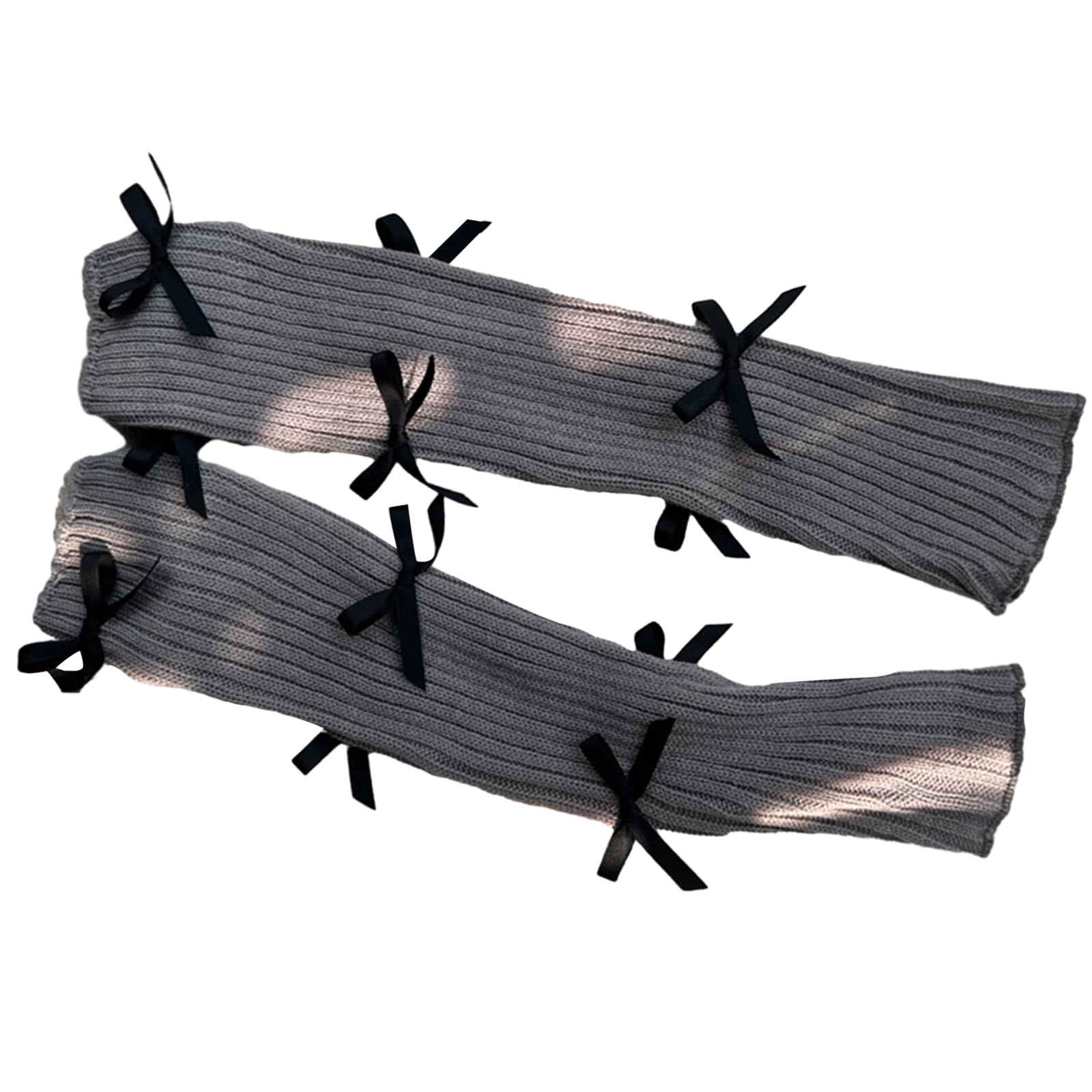Japanese Ballet JK Girl Women Ribbed Knit Leg Warmer Sweet Small Bow ...