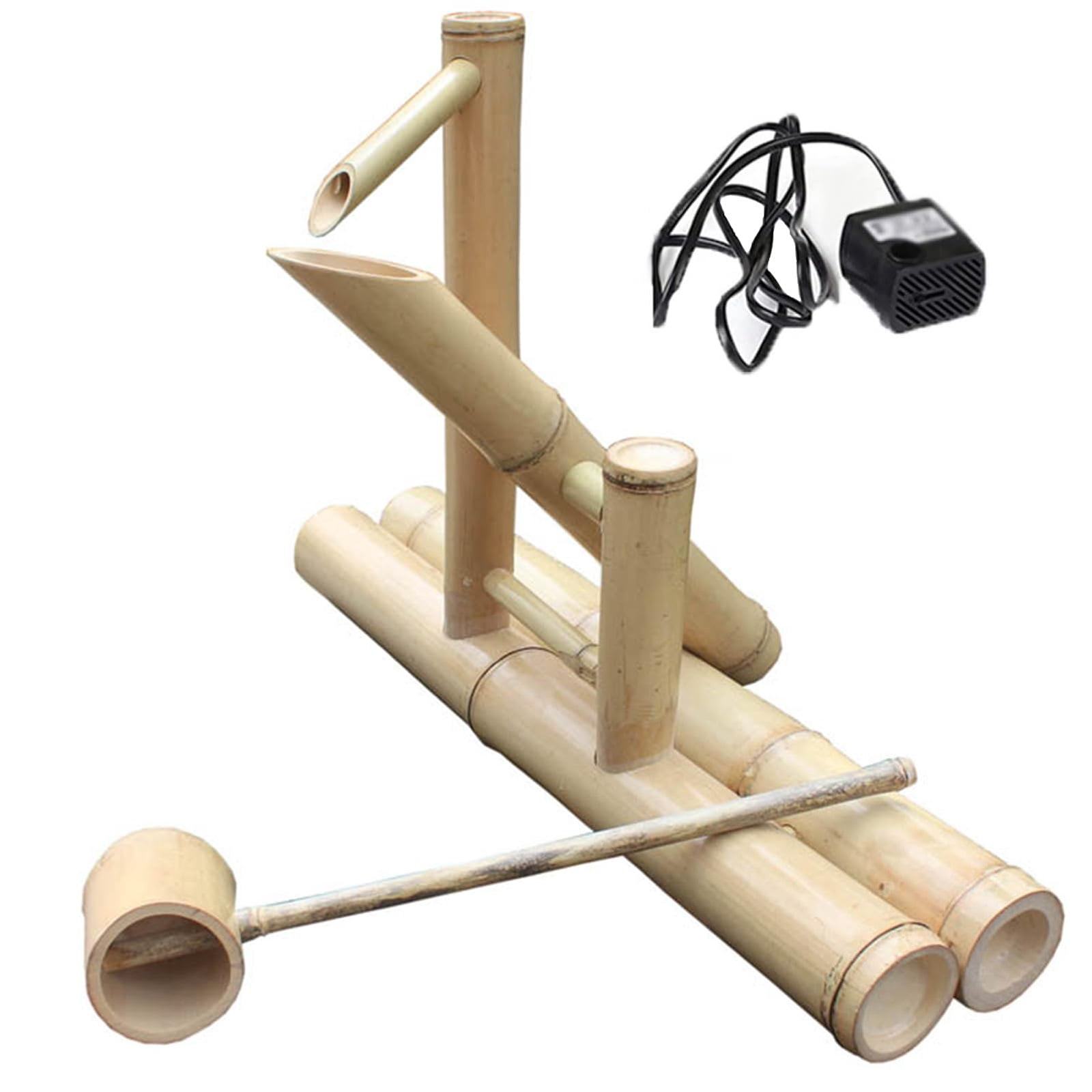 Japanese Bamboo Water Fountain Kit, Zen Garden Waterfeature with Pump ...