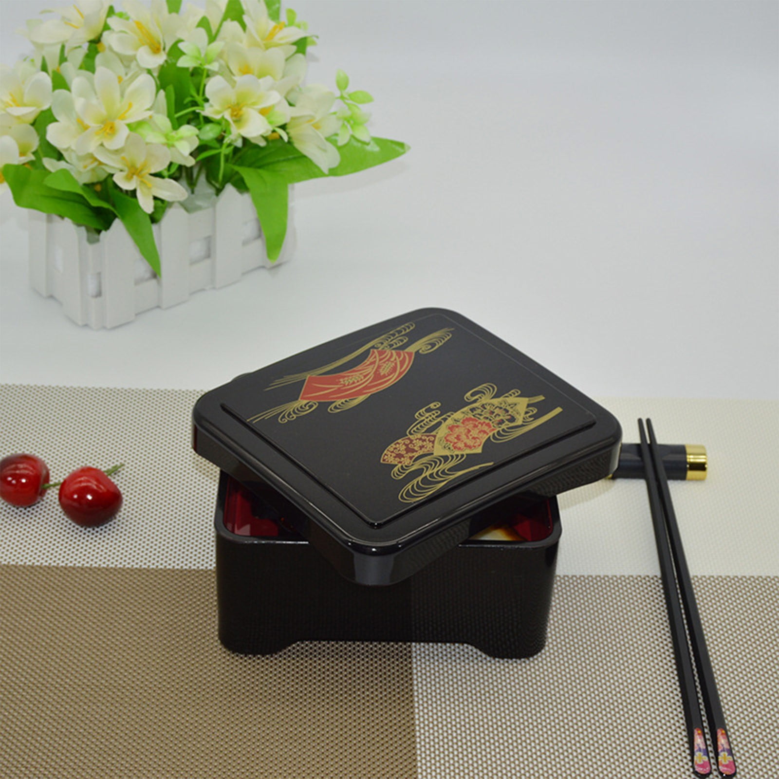 Japanese Bento Lunch Box | Sushi Eel Box with Lid | Melamine High-Temp ...
