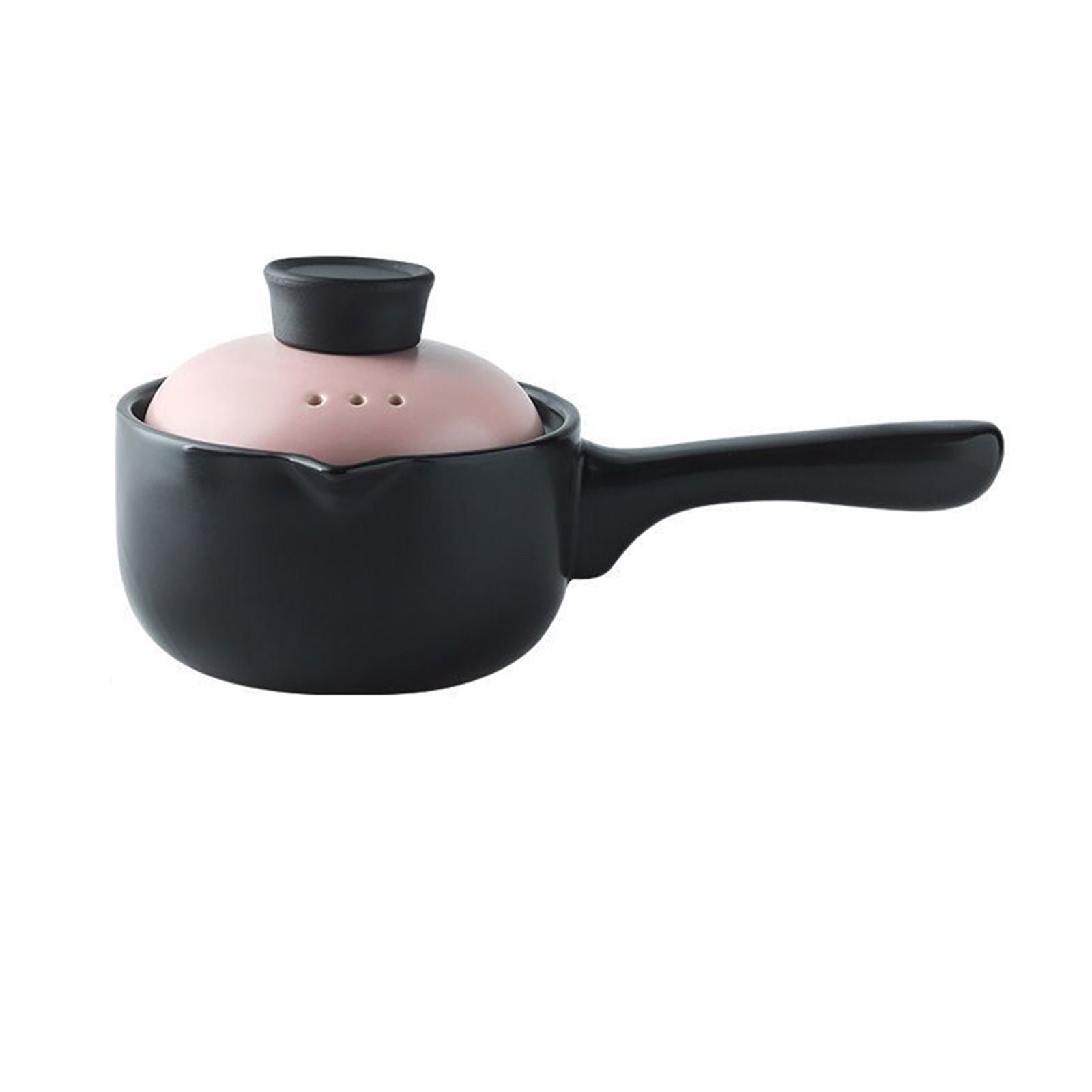 Japanese Black Milk Pan With Pouring Lip, Saucepans, Ceramic Milk Pot ...